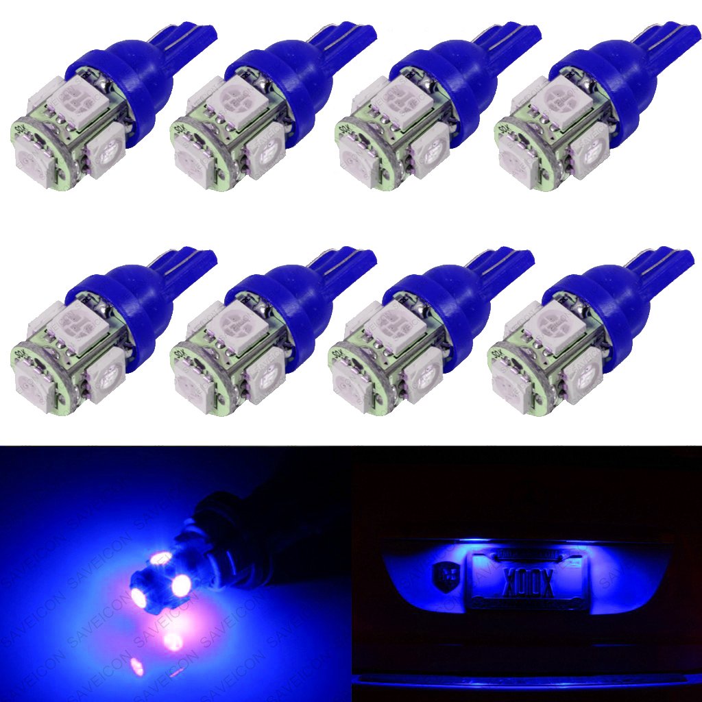 Pink Headlights Bulbs For Cars IJDMTOY 10-Pack T10 LED Bulbs - 13-SMD ...