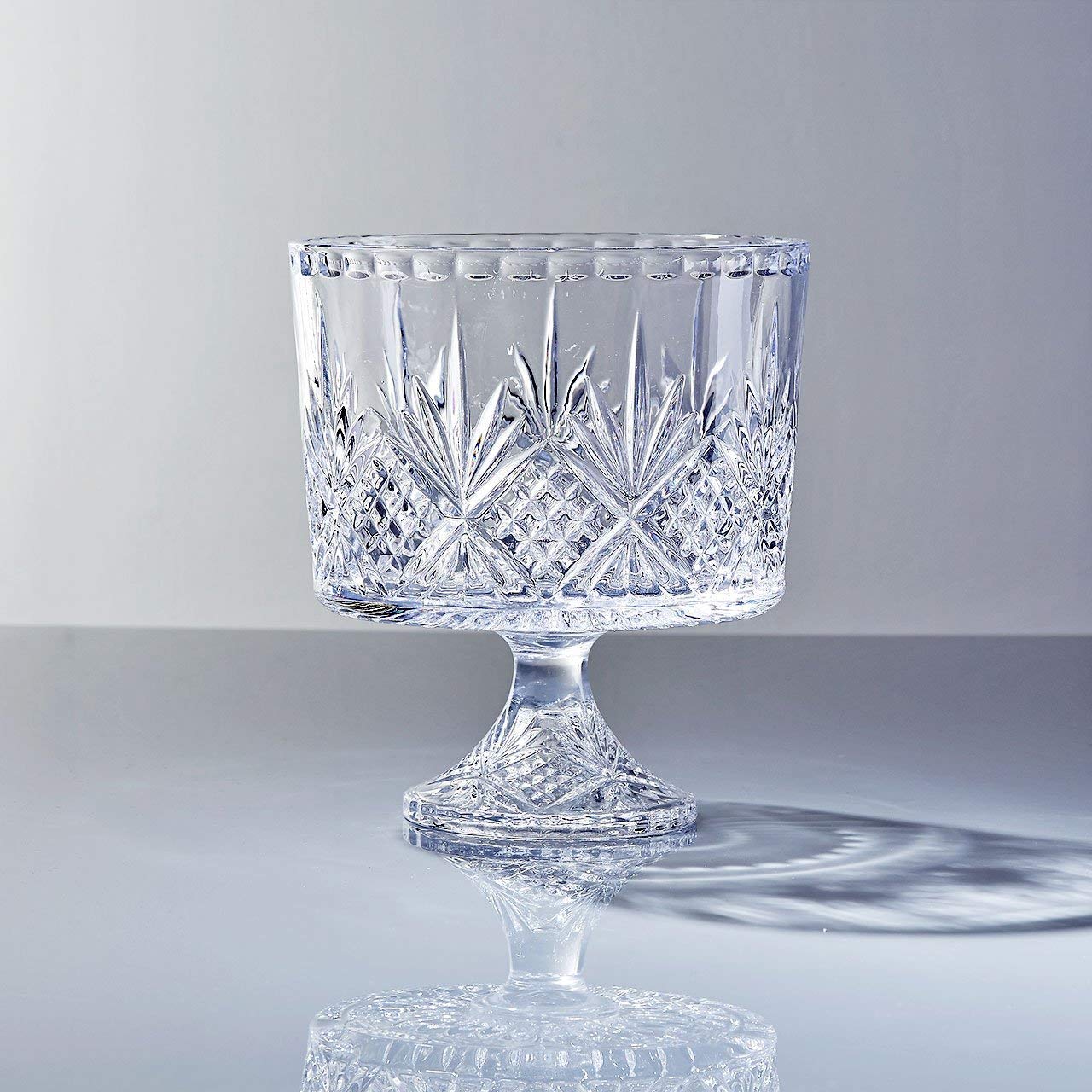 Cambridge Minerva Etch Deep Centerpiece Footed Serving Bowl Agrohort