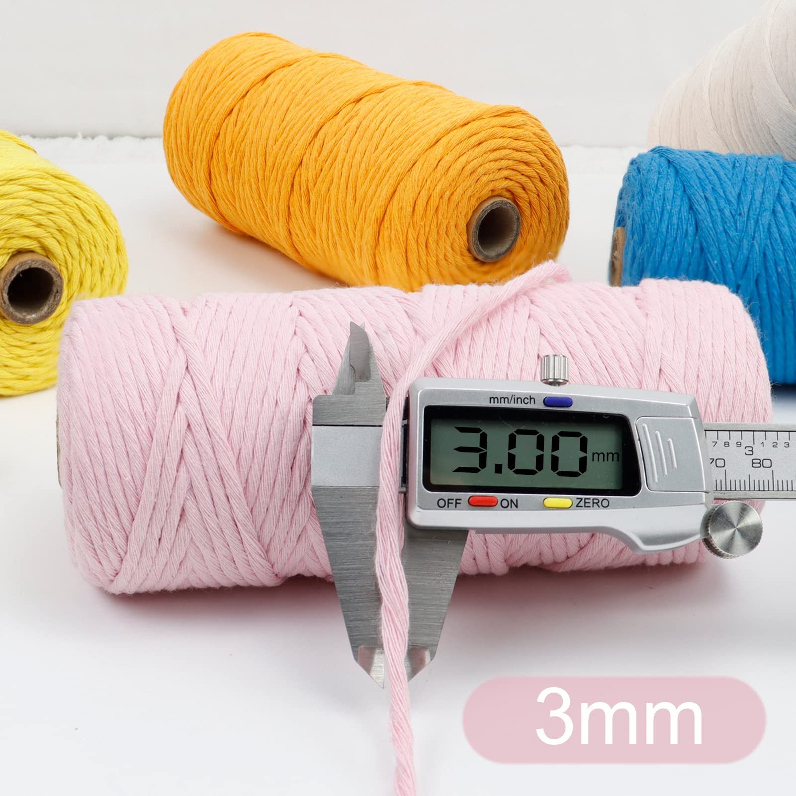 Snapklik.com : 3mm Macrame Cord, Single Strand Macrame Cord 3mm X 109 ...