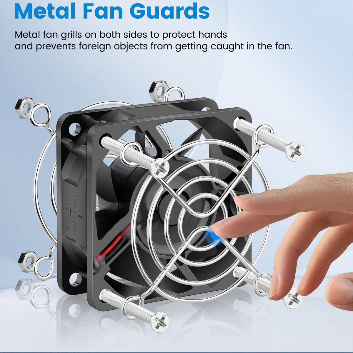 Snapklik.com : GDSTIME 60mm X 25mm 12V DC IP68 Waterproof Fan Dual Ball ...