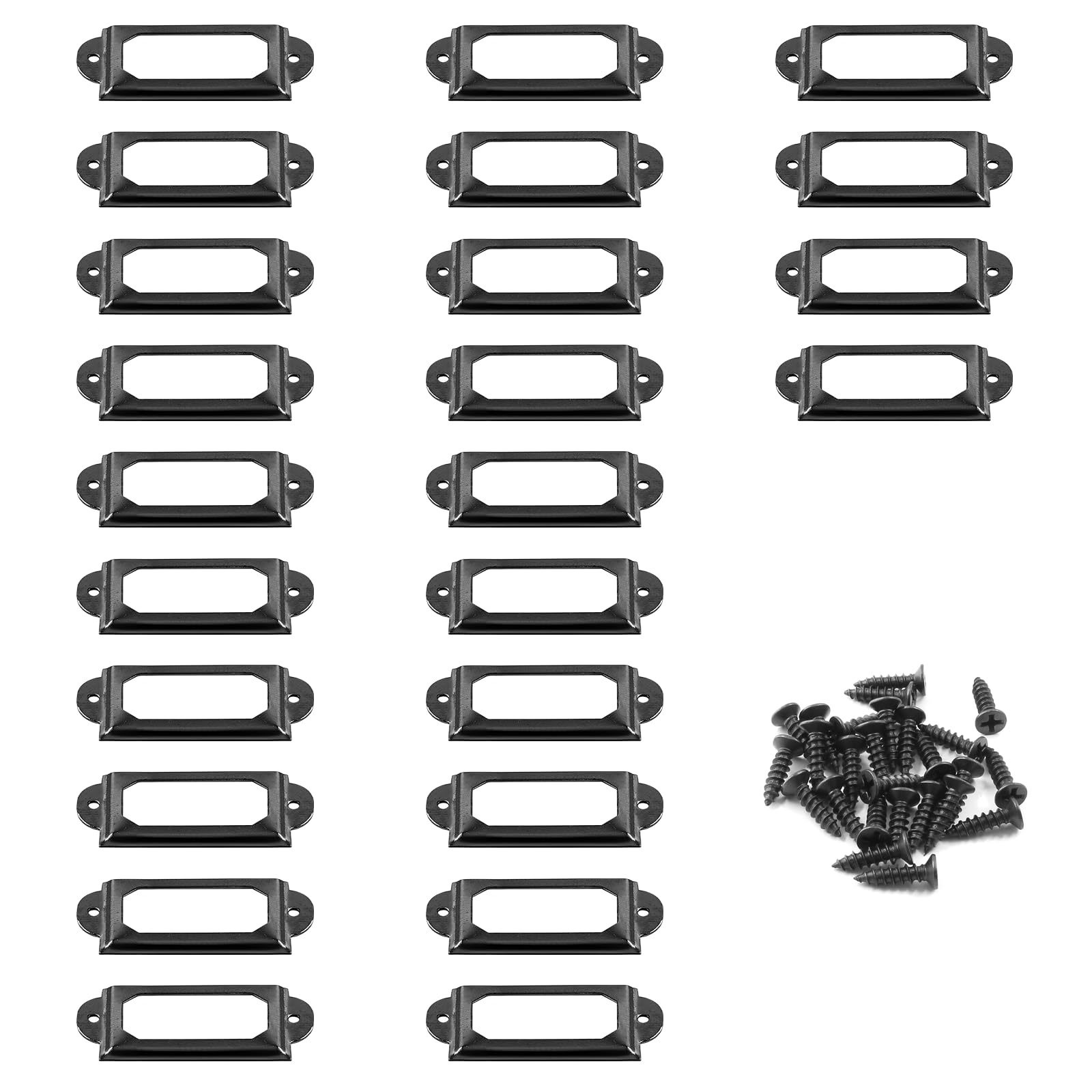 Amazon.com : Auvotuis 32Pcs Antique Label Holders, Black Metal Name ...