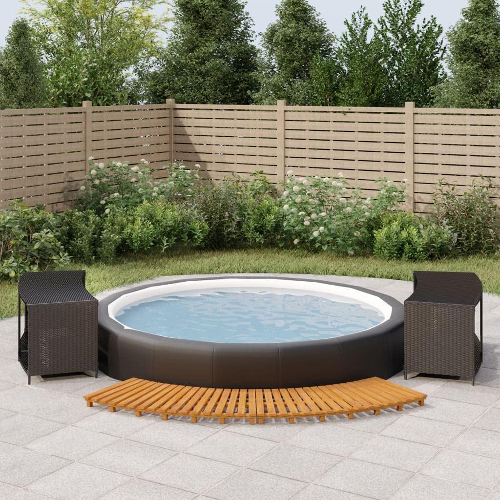Amazon.com: INLIFE Spa Surround,Poly Rattan Outdoor Massage Hot Tub ...
