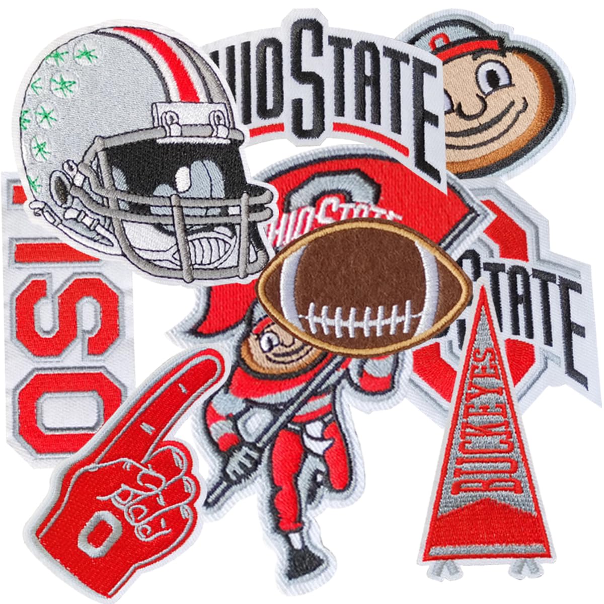 Amazon.com: Jefuzh 9PCS Ohio Iron on Patches, Football Patches for ...