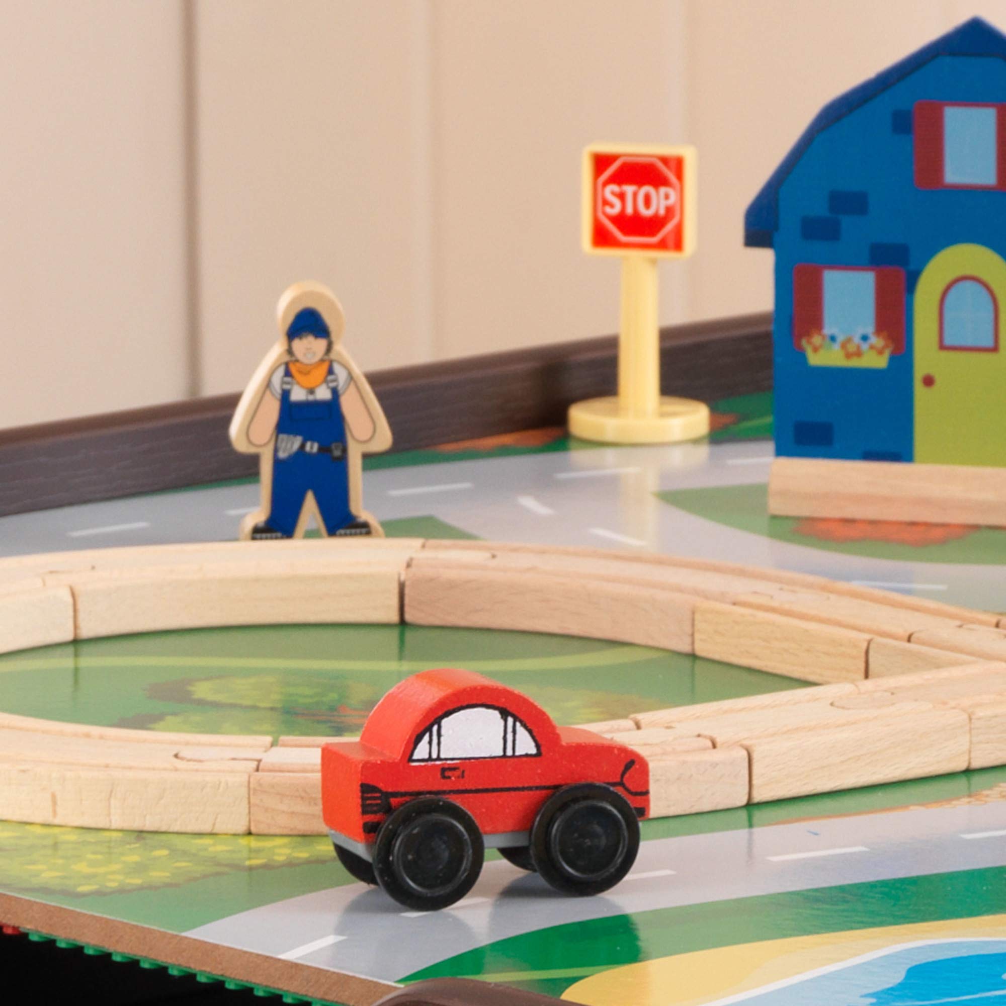 KidKraft 2-in-1 Reversible Top Activity Table with 200 Building Bricks ...