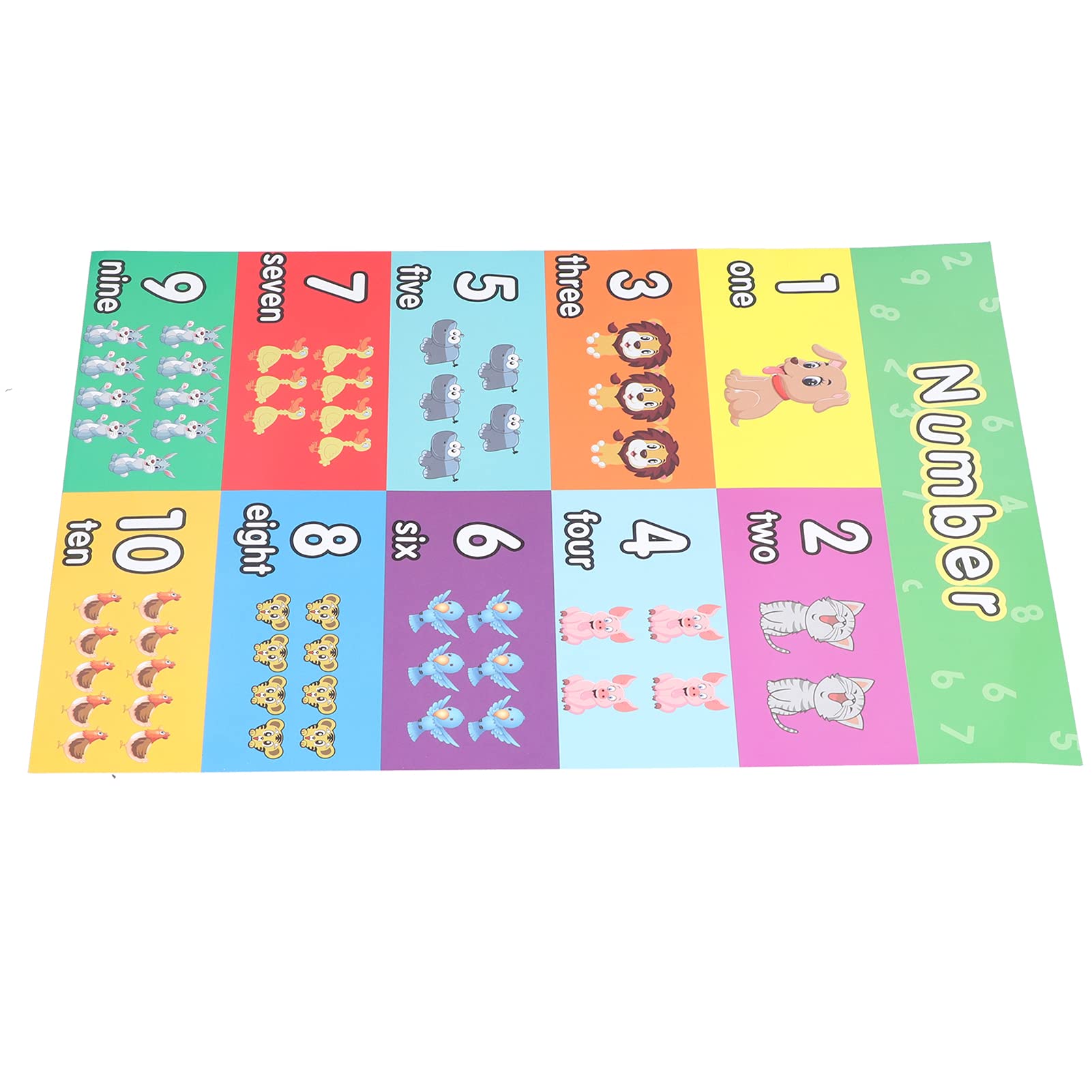Animal Numbers Wall Chart Cardstock No Tearing Dry Erasable Great ...