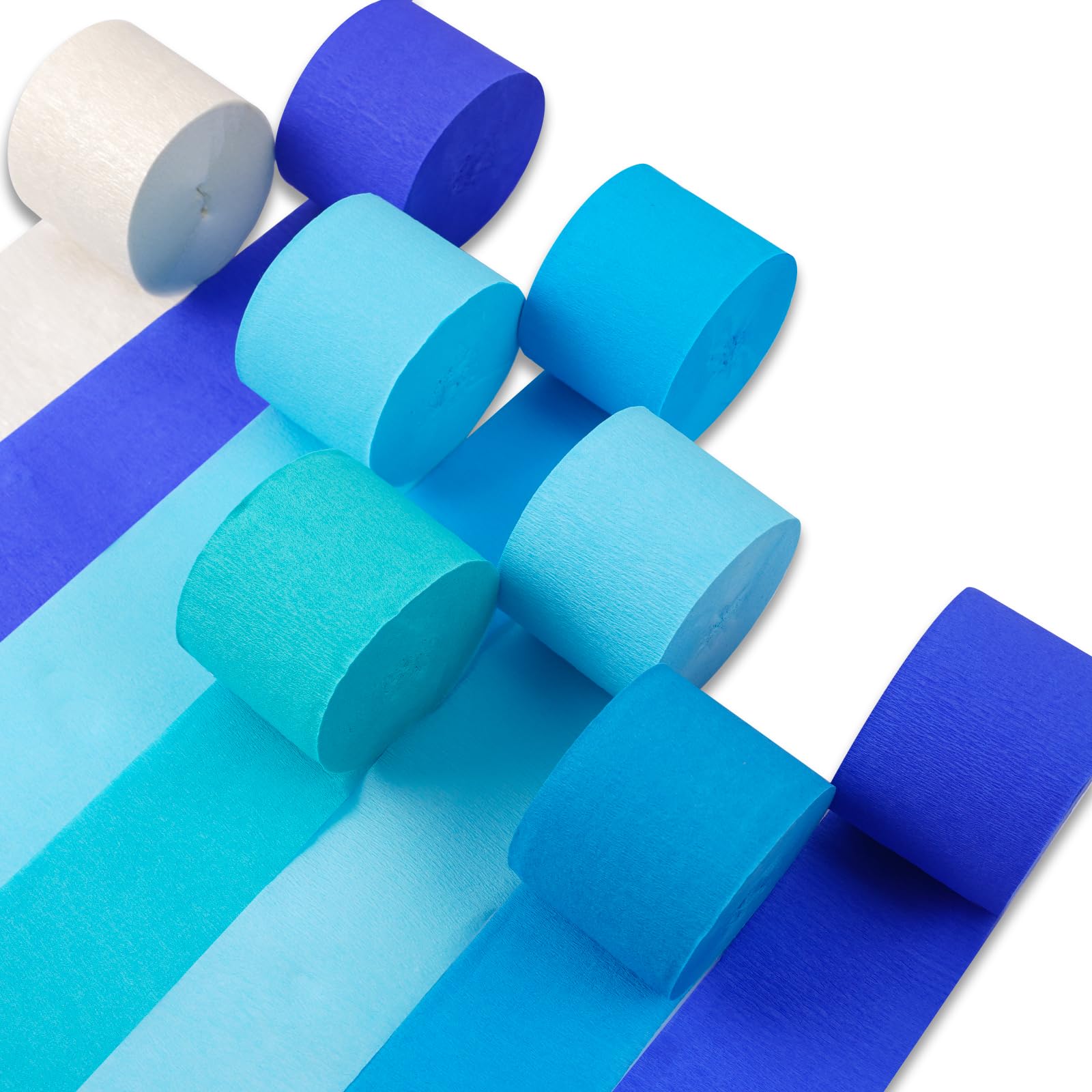 Amazon.com: PartyWoo Crepe Paper Streamers 8 Rolls 656ft, Pack of Blue ...