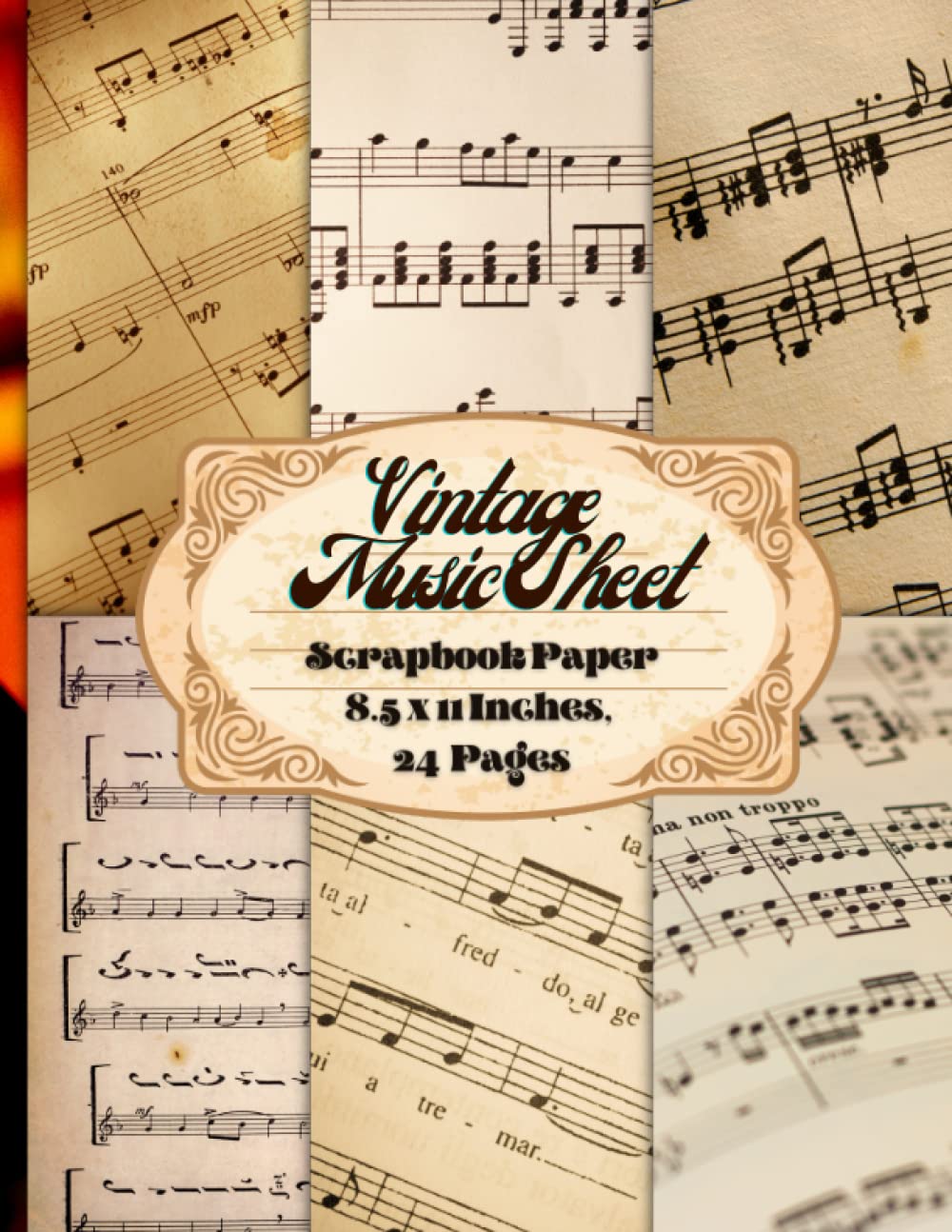 Vintage Music Sheet Scrapbook Paper 8.5 x 11 Inches, 24 Pages: 12 ...