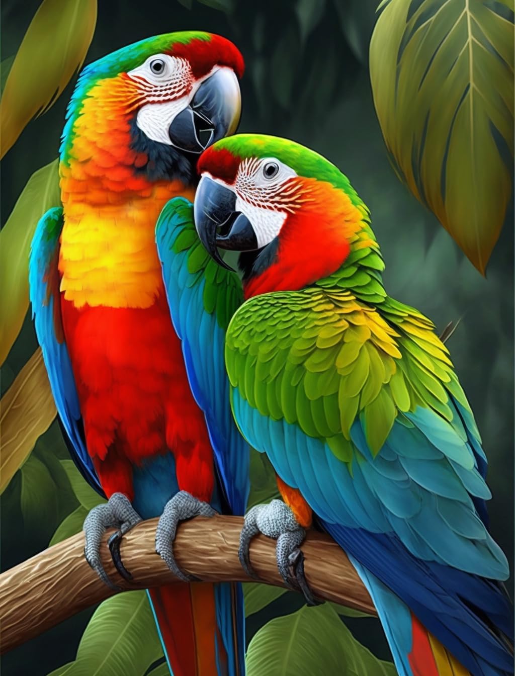 Amazon.com: Beautiful Parrot Painting Puzzle 100 Pieces Jigsaw Puzzle ...