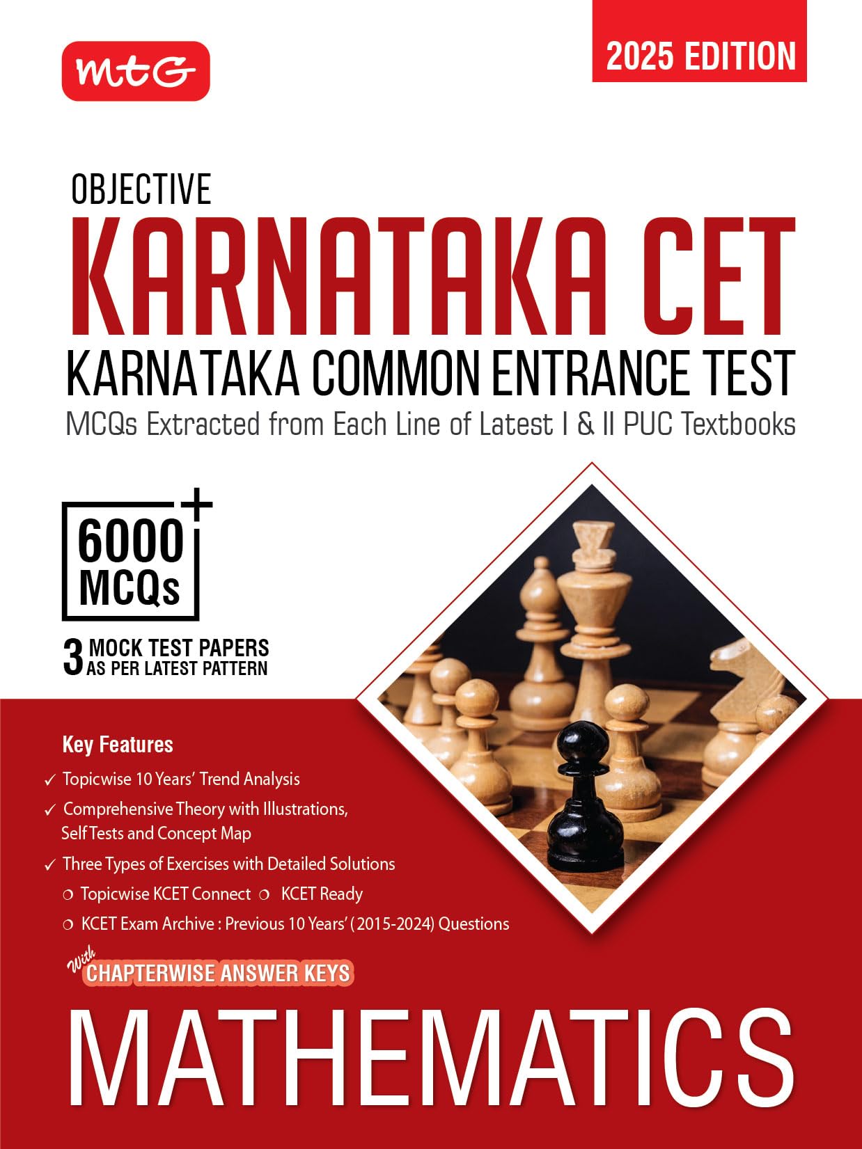 MTG Objective Karnataka CET Mathematics Book For 2025 KCET Exam | KCET ...