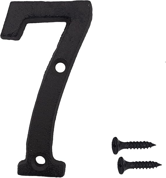 Amazon.com: TripDock 3 Inch Wrought Iron House Number, Matching Screws ...