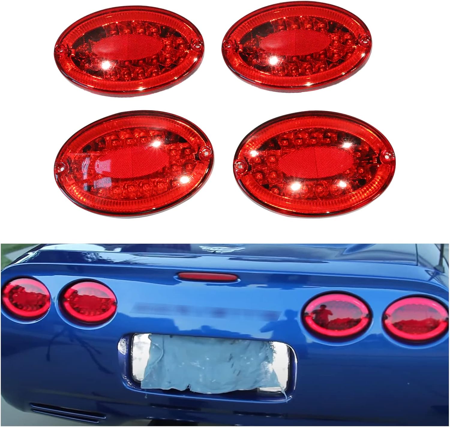 LAFORMO Corvette C5 Tail Lights - Set of Four Rear LED Tail Lights ...
