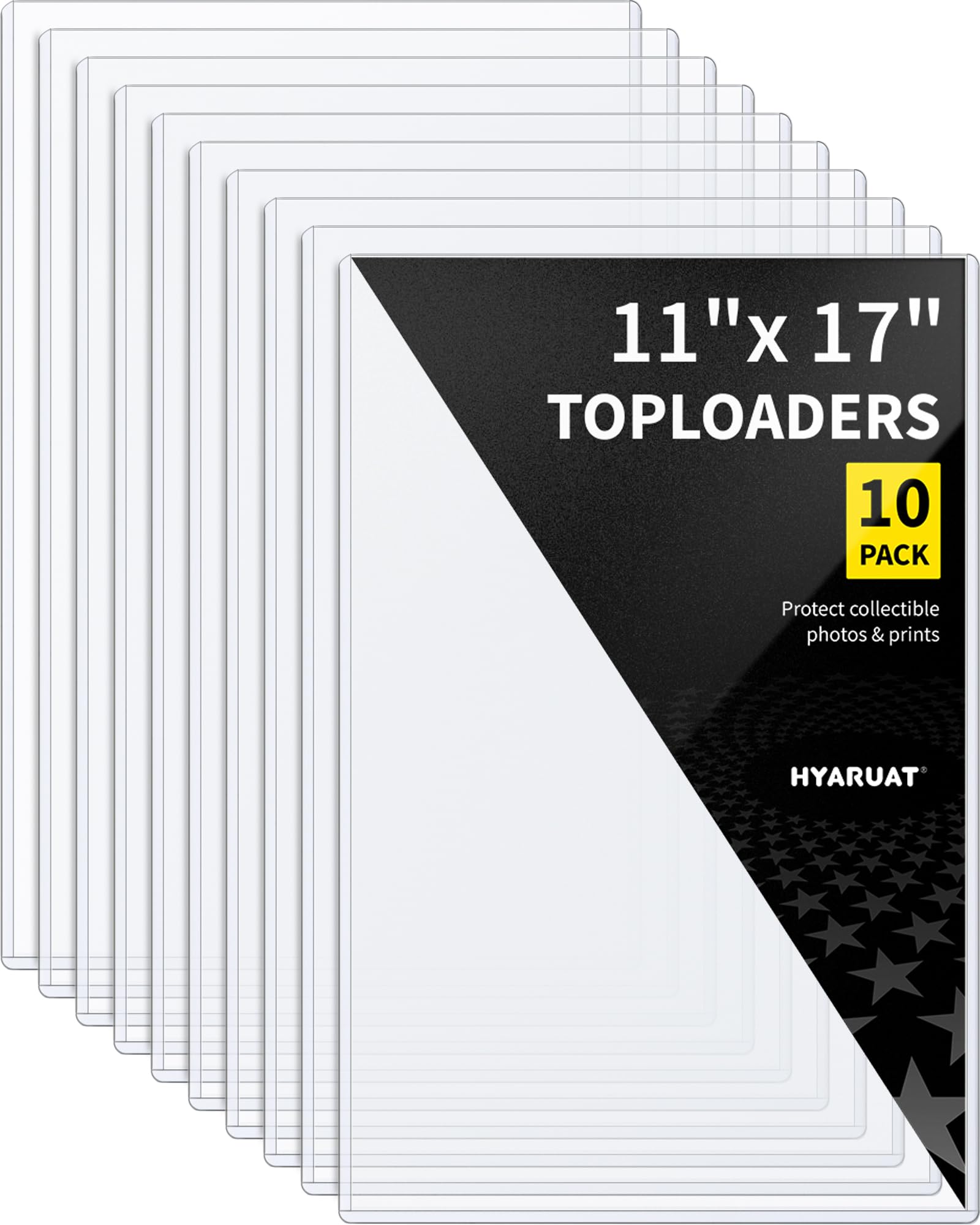 Amazon.com : HYARUAT 11 x 17 Rigid Clear Toploaders - Durable PVC ...