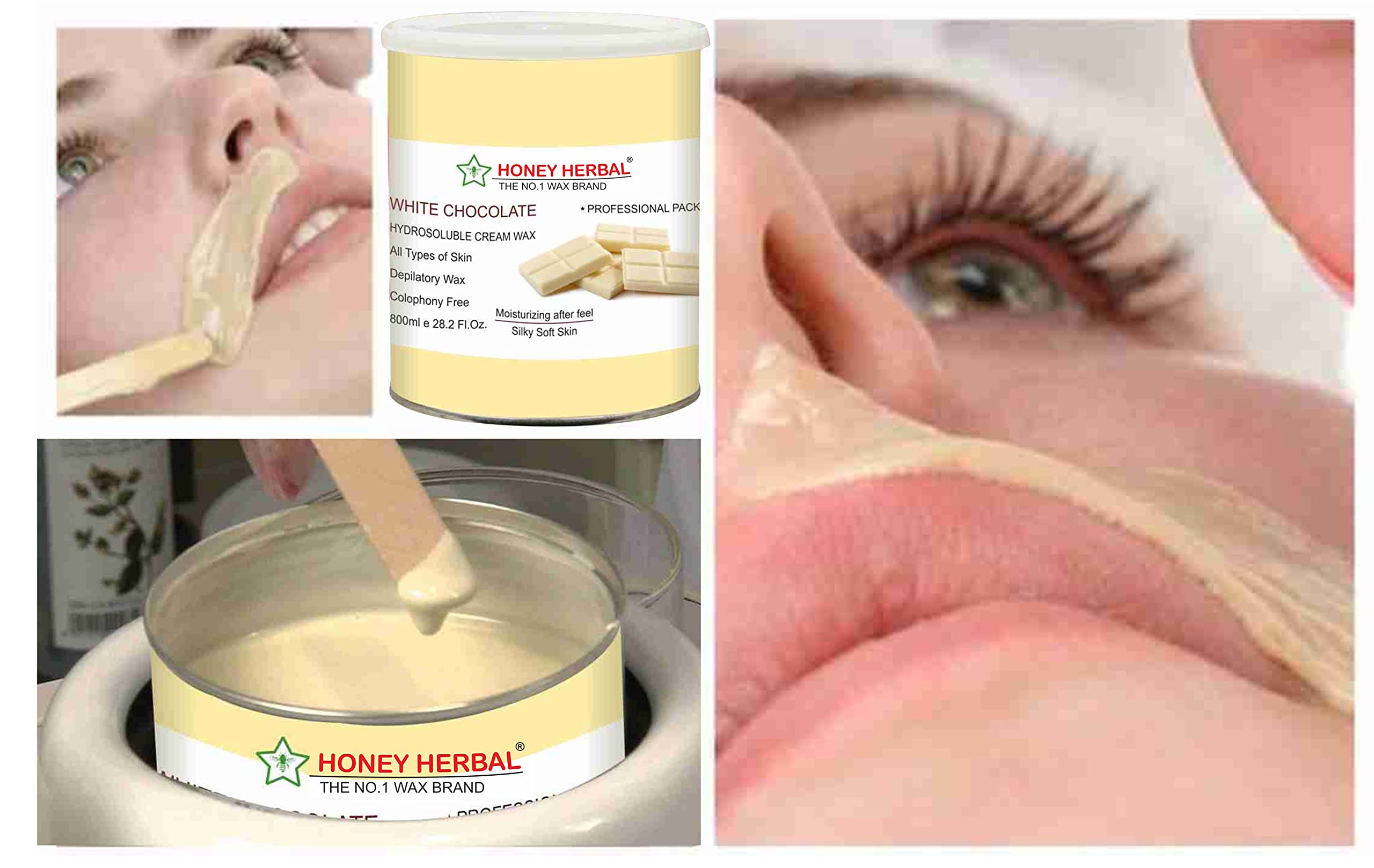 Buy Hydrosoluble Cream wax for arms,legs,under arms,face,nose and ...