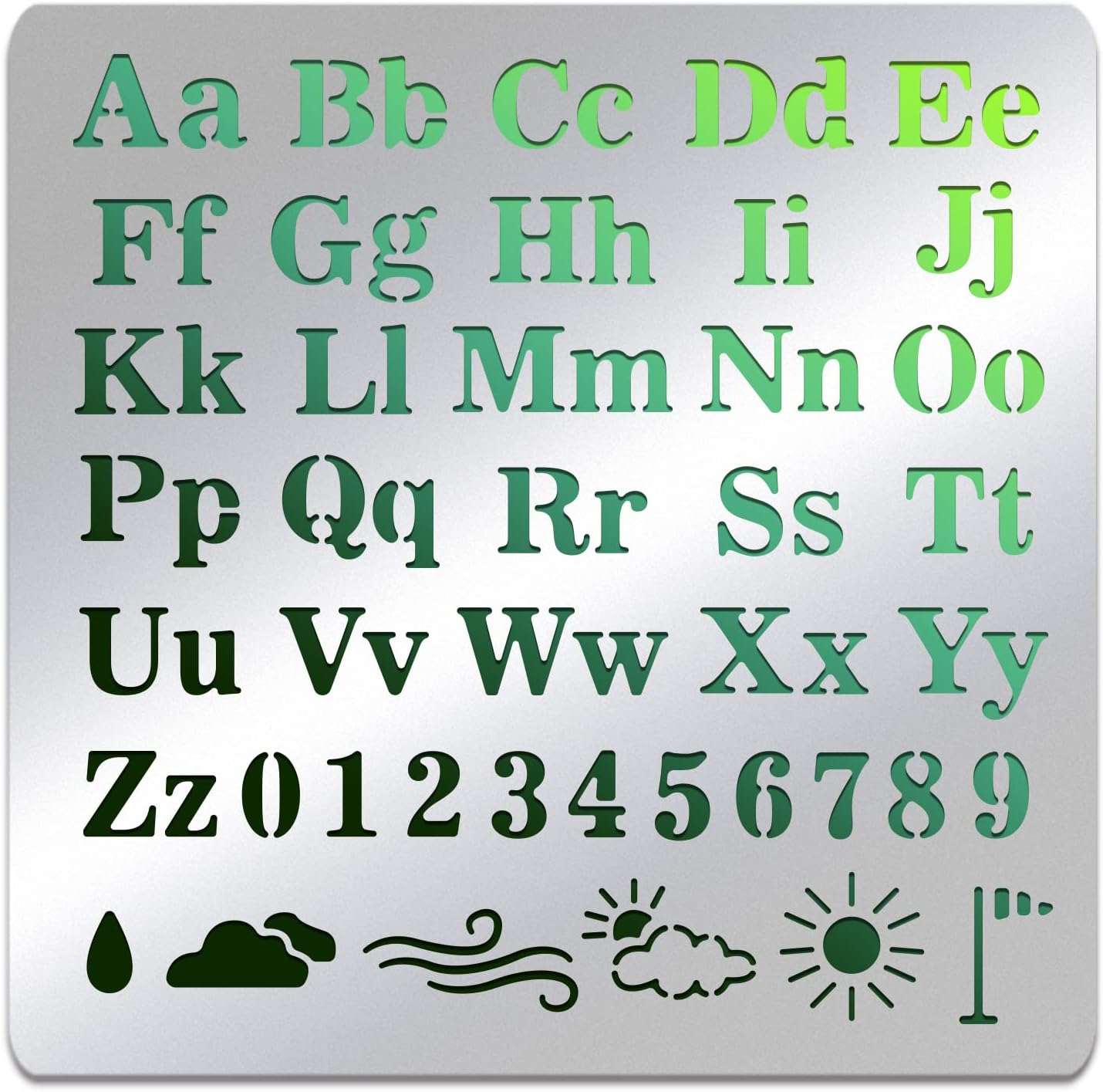 Amazon.com : BENECREAT Alphabet Number Stencils, Reusable Weather ...