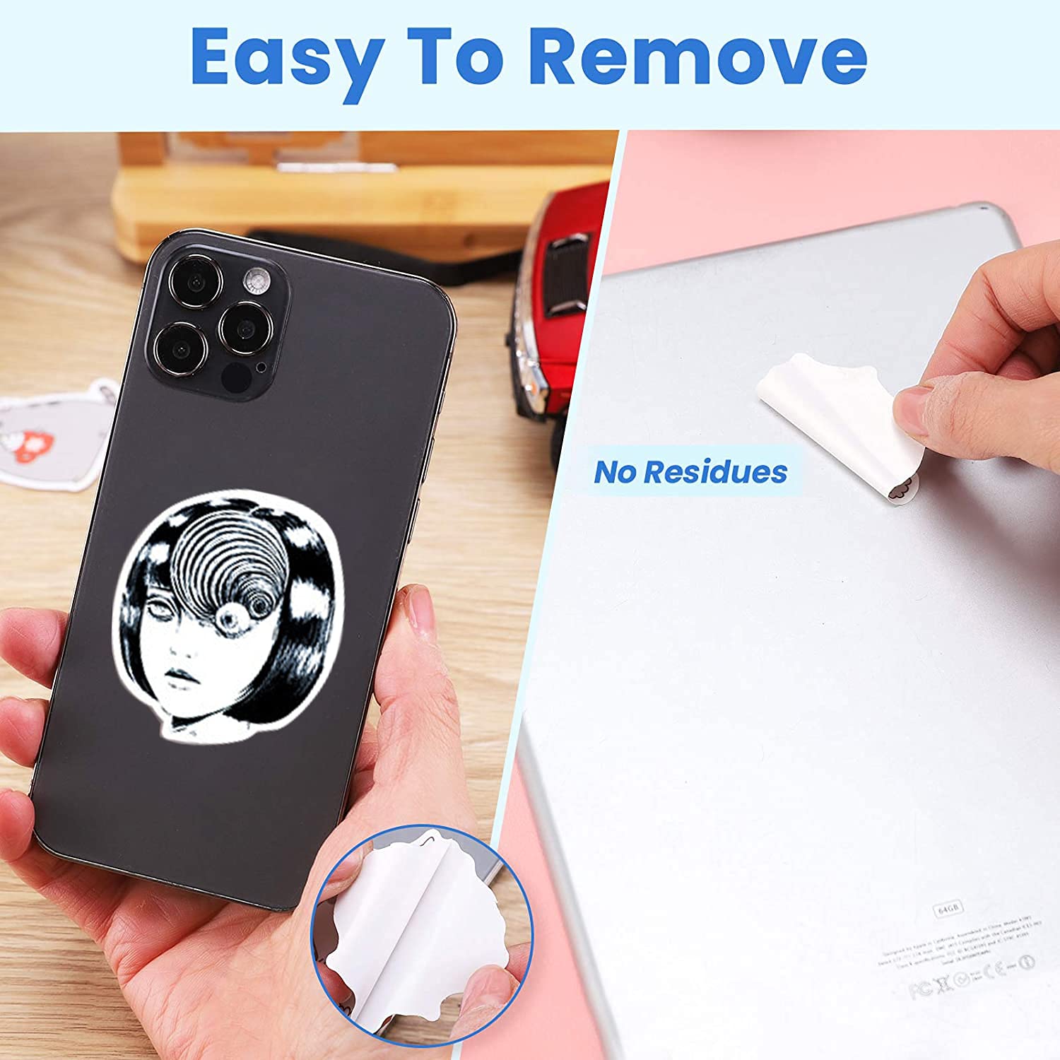 Junji Ito Stickers 50Pcs Tomie Uzumaki Gyo Itou Junji Kyoufu Manga ...