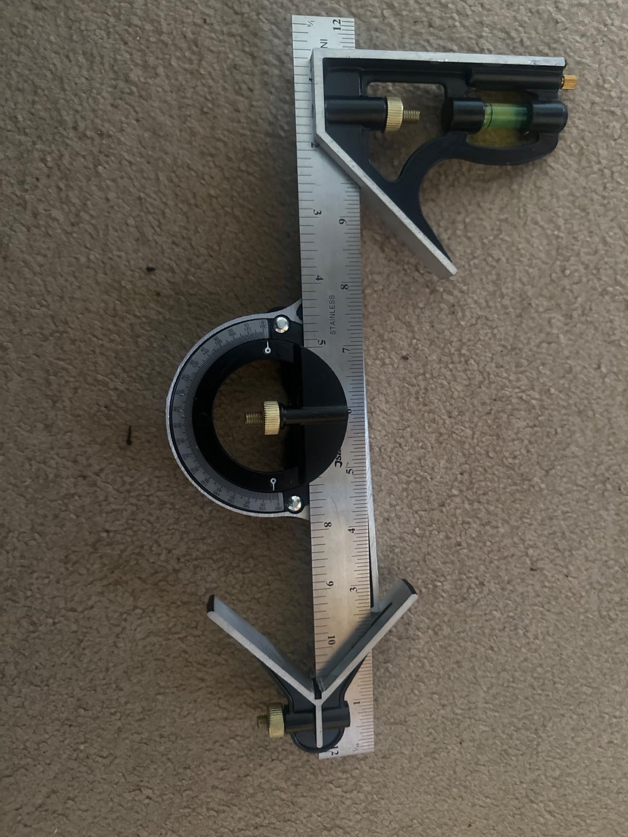 Silverline Combination Square Set 300mm (991857), Black : Amazon.co.uk: DIY & Tools