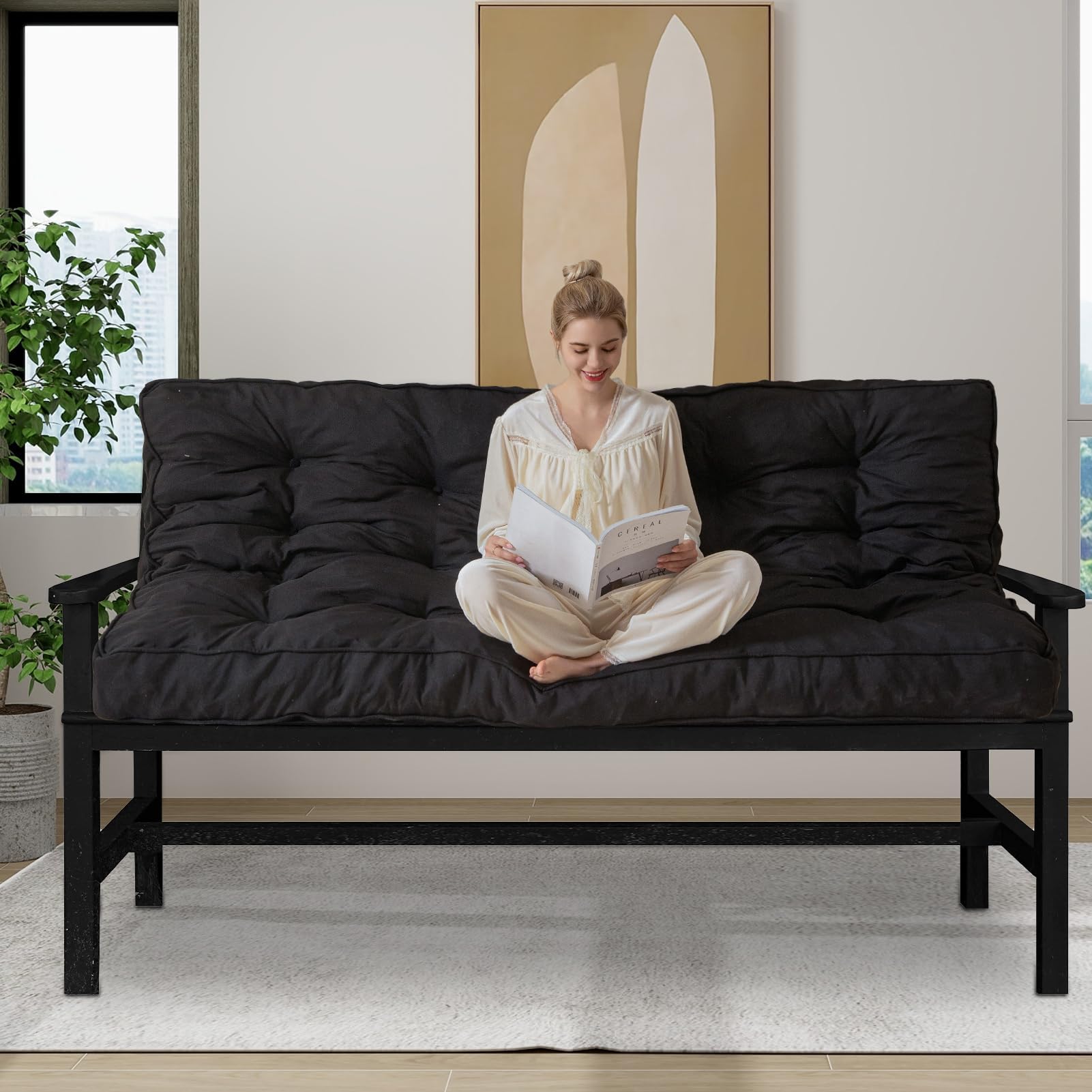 Amazon.com: Otis Bed Moonshadow 8" Foam Futon Mattress Size: Queen ...