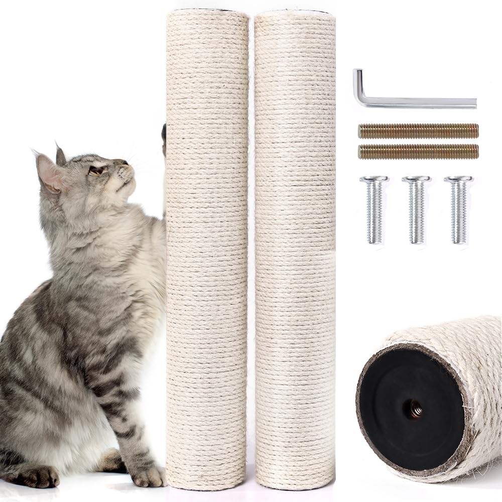 OSPNIEEK Cat Scratching Post Replacement with M8 Screws, 2 Pack 15.7 ...