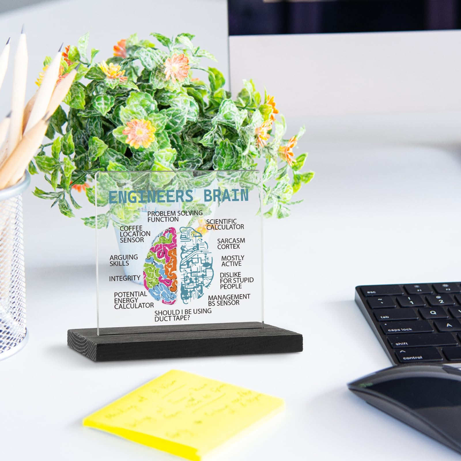 Engineer Appreciation Funny Software Engineer Desk Sign - Clear Acrylic ...