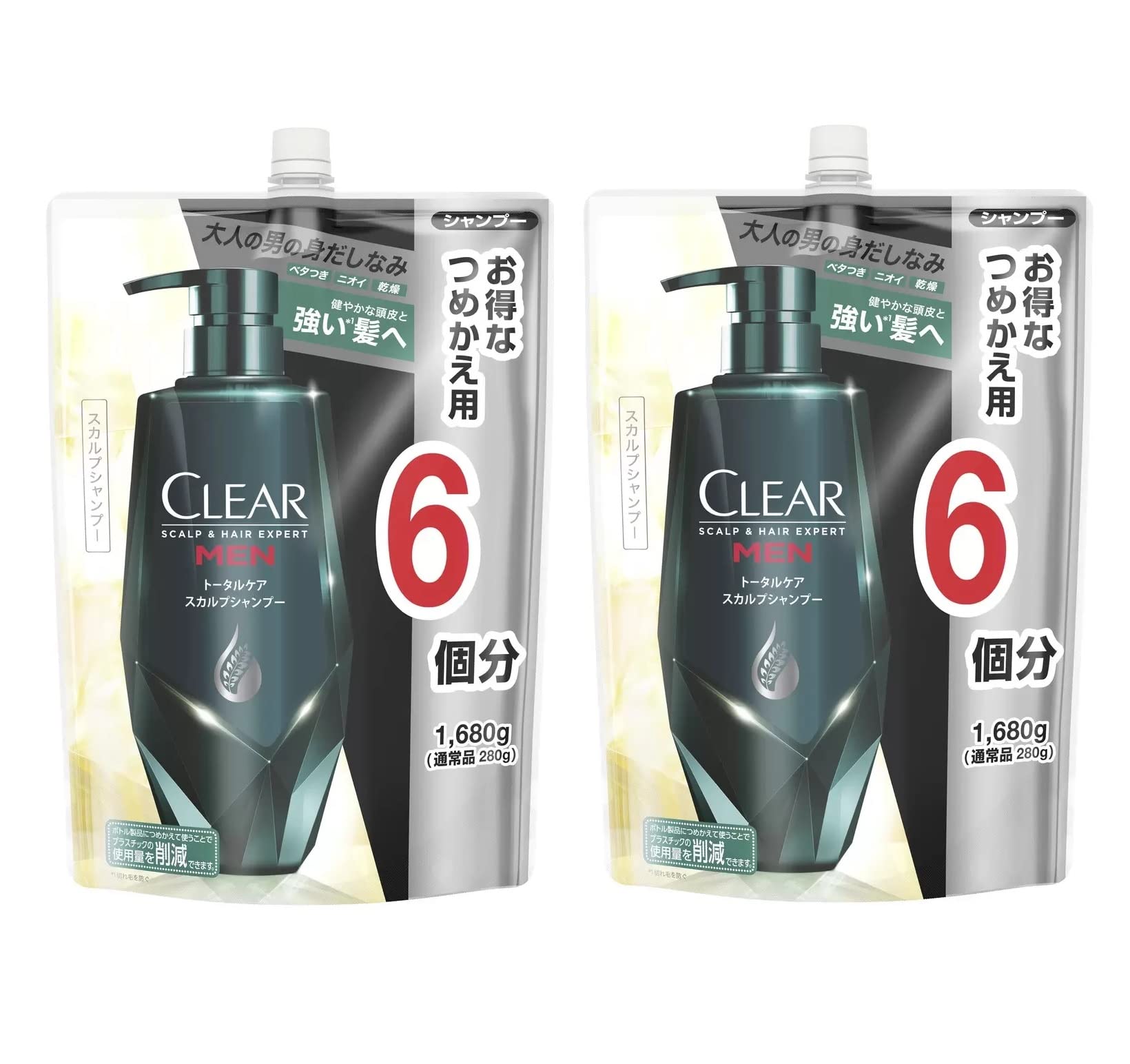 Amazon | クリア フォーメン シャンプー 詰替え 1680g × 2個セット コストコ | ノーブランド品 | シャンプー 通販