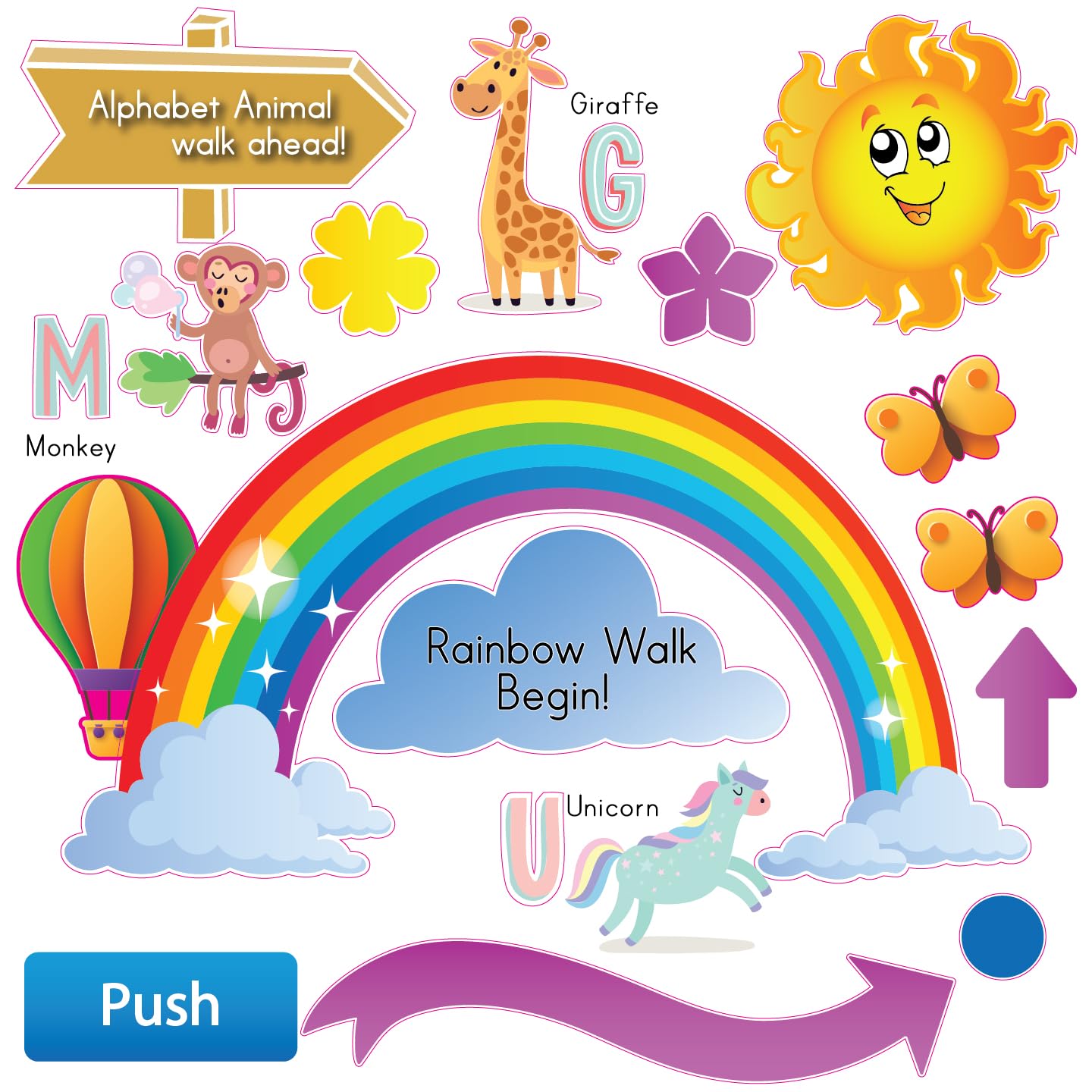 Amazon.com: Rainbow Walk Sensory Path for School Hallways – 160 ...
