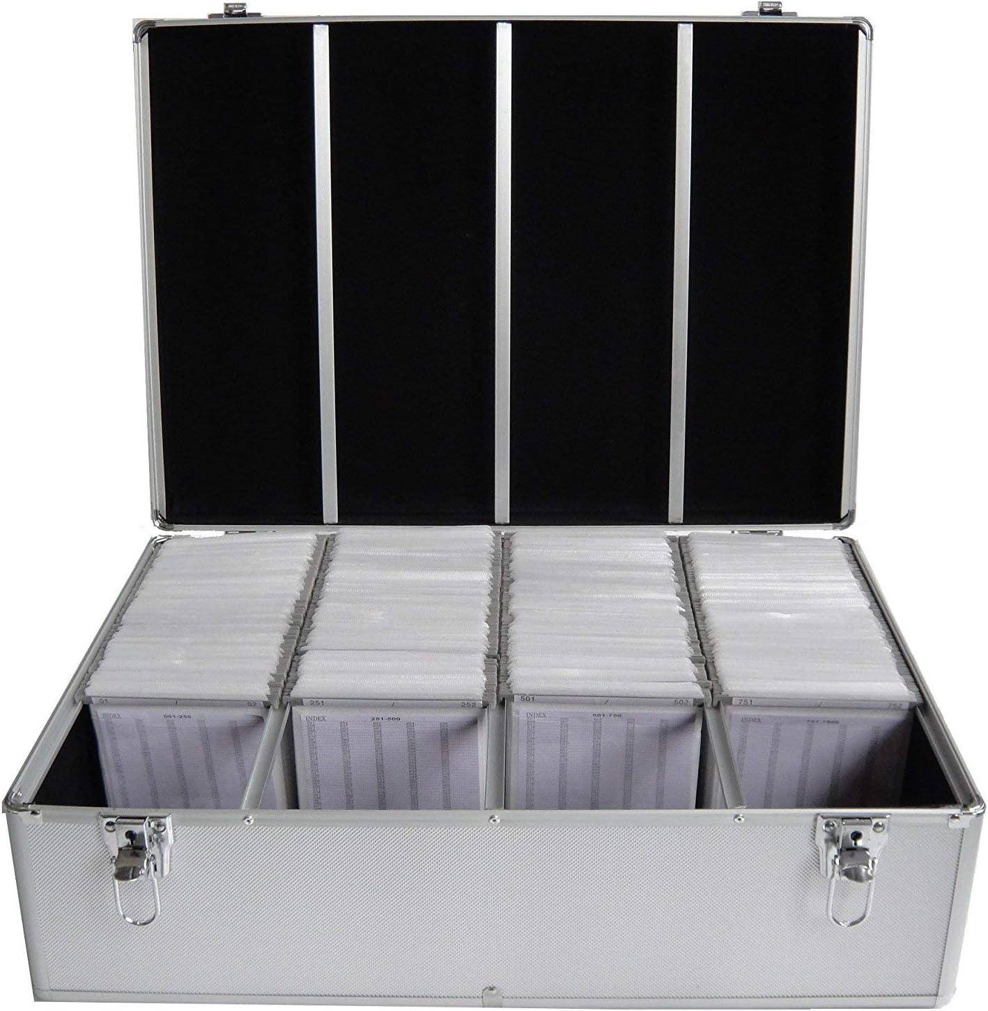 Valigia porta cd e dvd per DJ da 1000 posti argento : Amazon.it ...