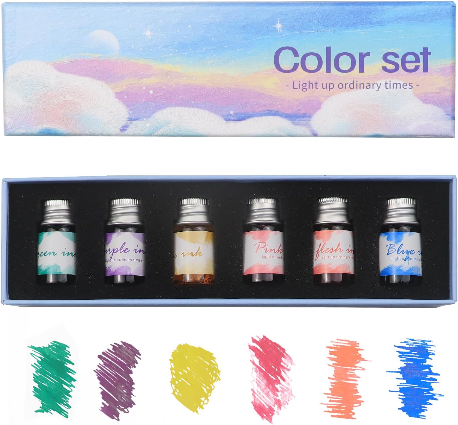 Amazon.com : AOKUY 6 Colors Calligraphy Ink Set,Calligraphy Inks ...