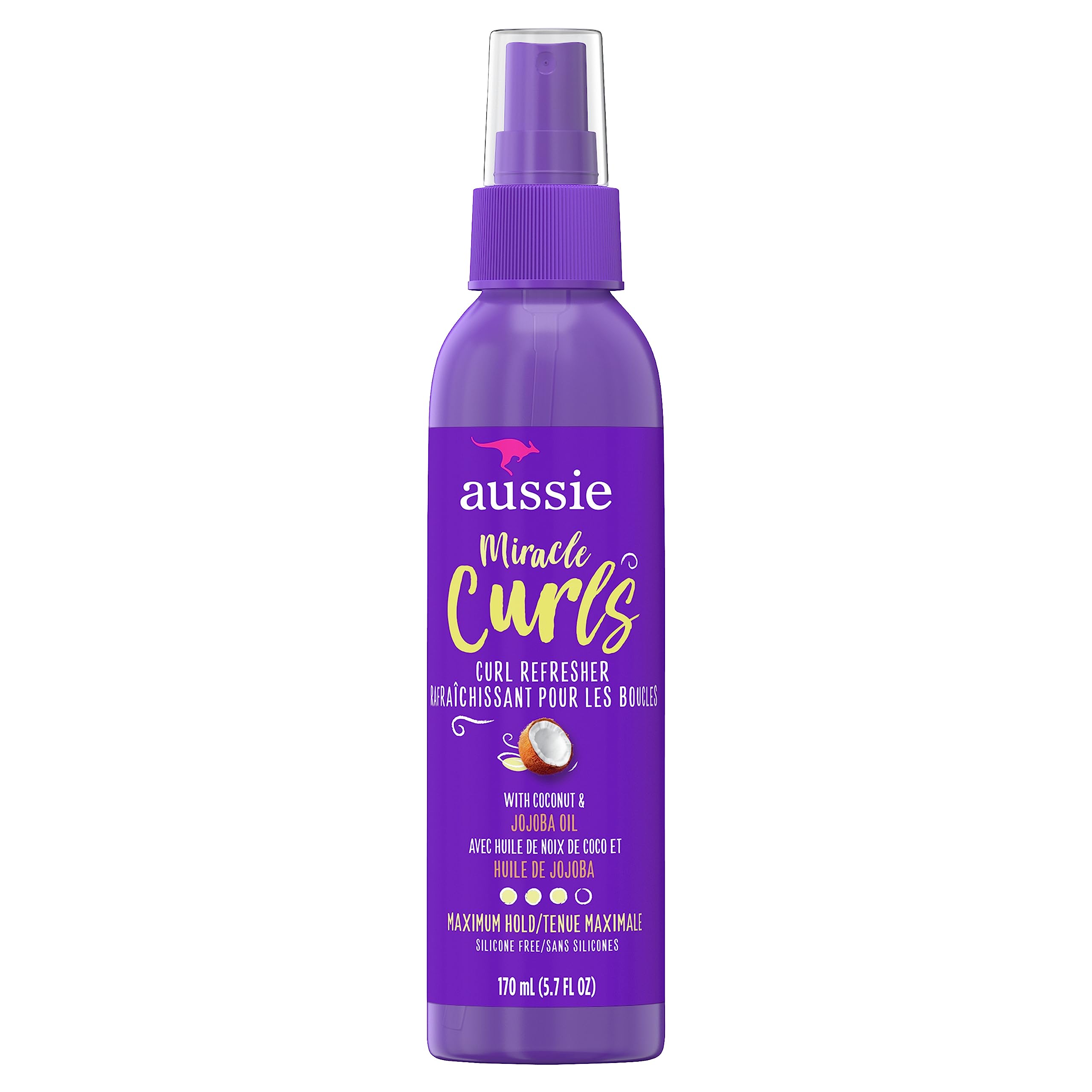 Aussie Miracle Curls Refresher Spray Gel With Coconut & Jojoba Oil for ...