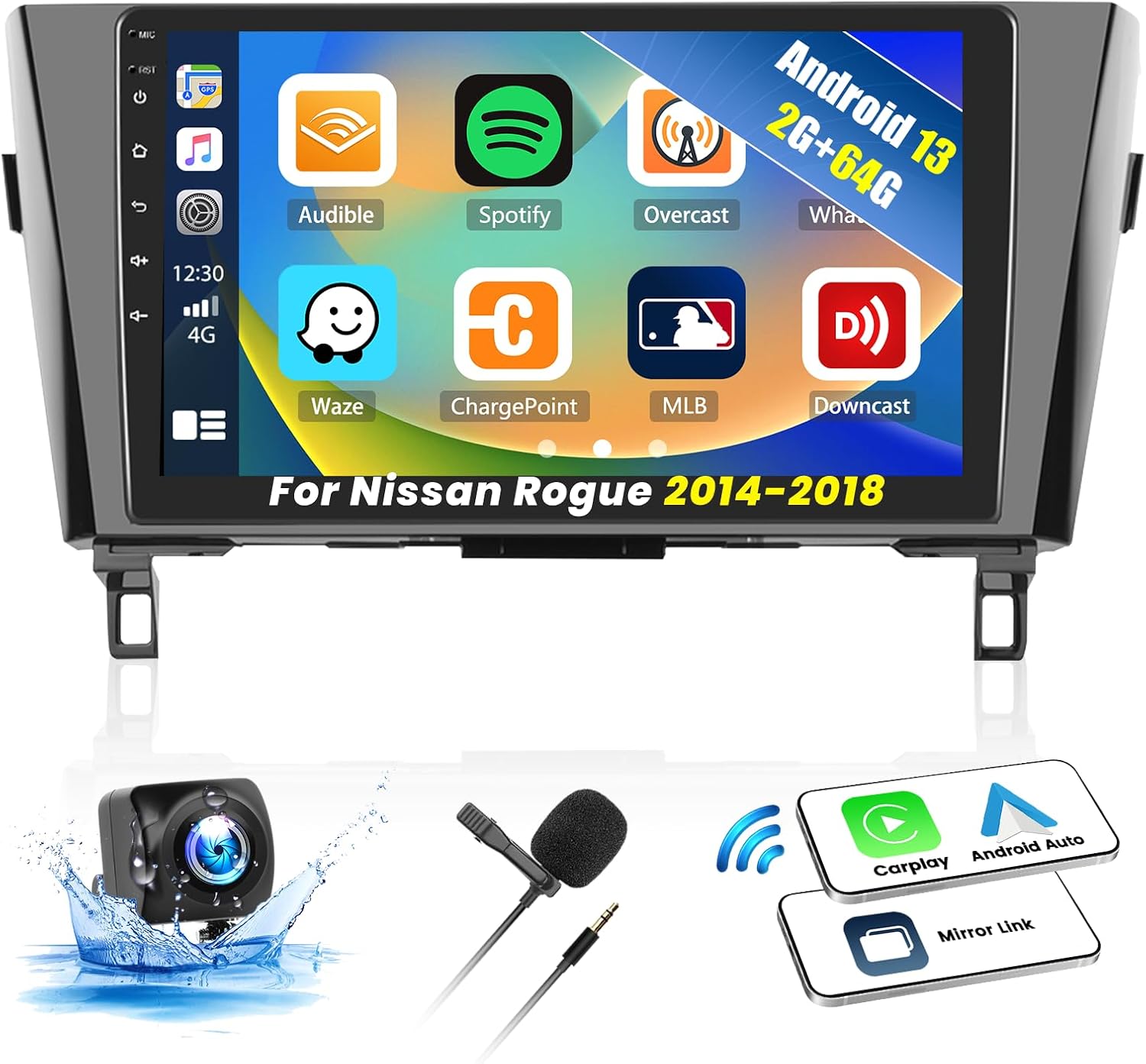Amazon.com: 2G 64G Android 13 Car Stereo for 2014-2018 Nissan Rogue ...