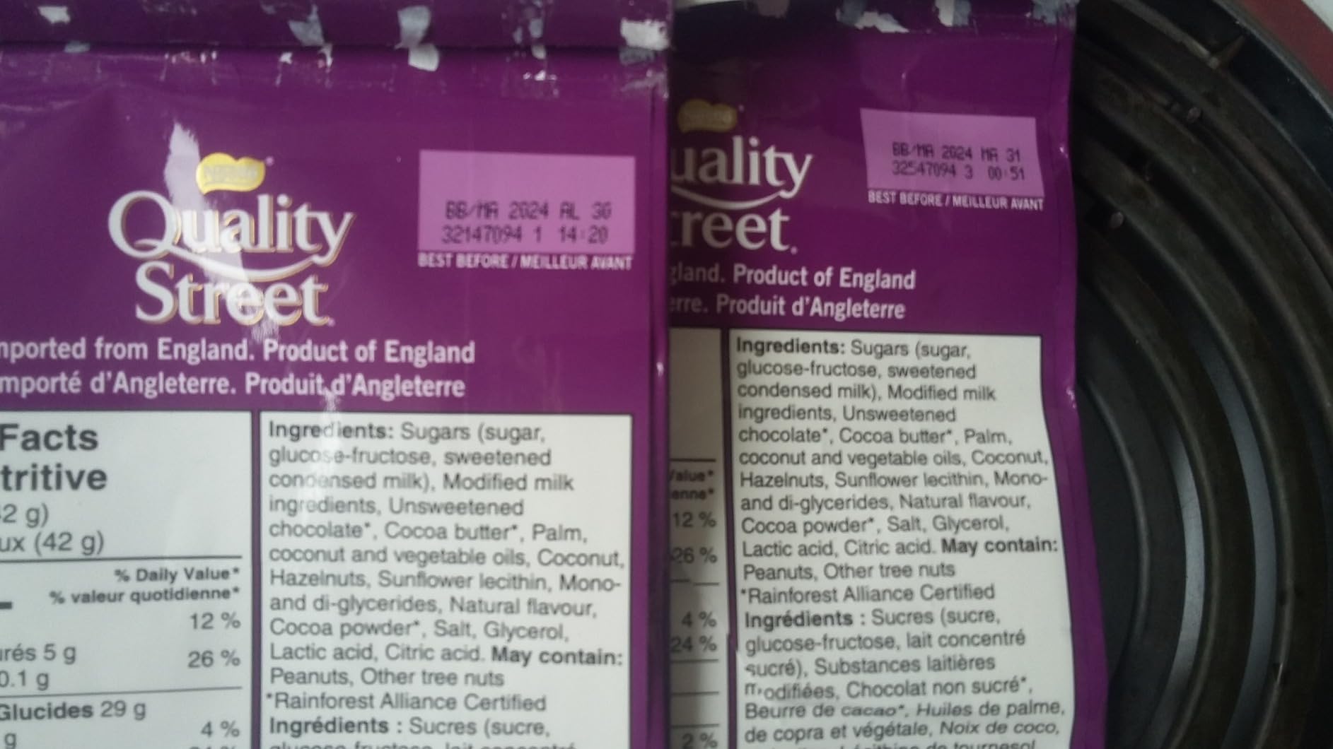 NESTLÉ QUALITY STREET Importé Caramels, Crèmes & Pralines, Chocolats ...