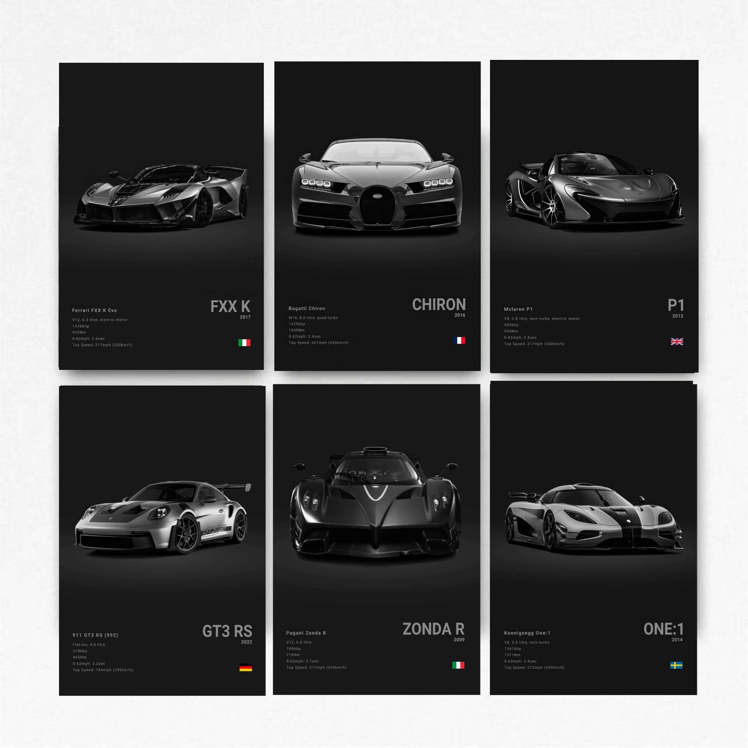 Amazon.com: Dujoi 911 GT3RS Poster Car Posters Racing Car Canvas Wall ...