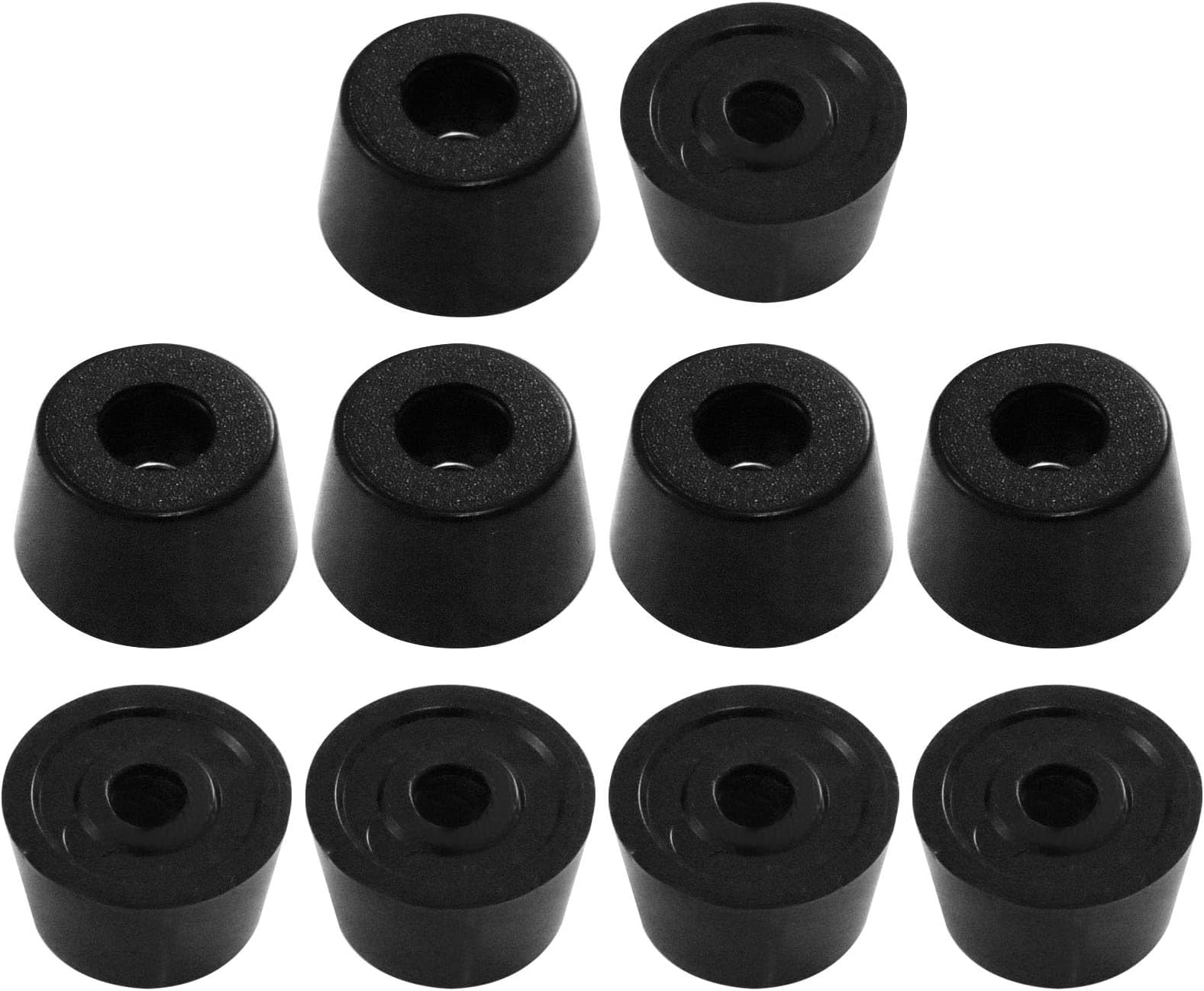 uxcell 10 Pcs 19.5mm x 12mm Conical Recessed Rubber Feet Bumpers Pads ...