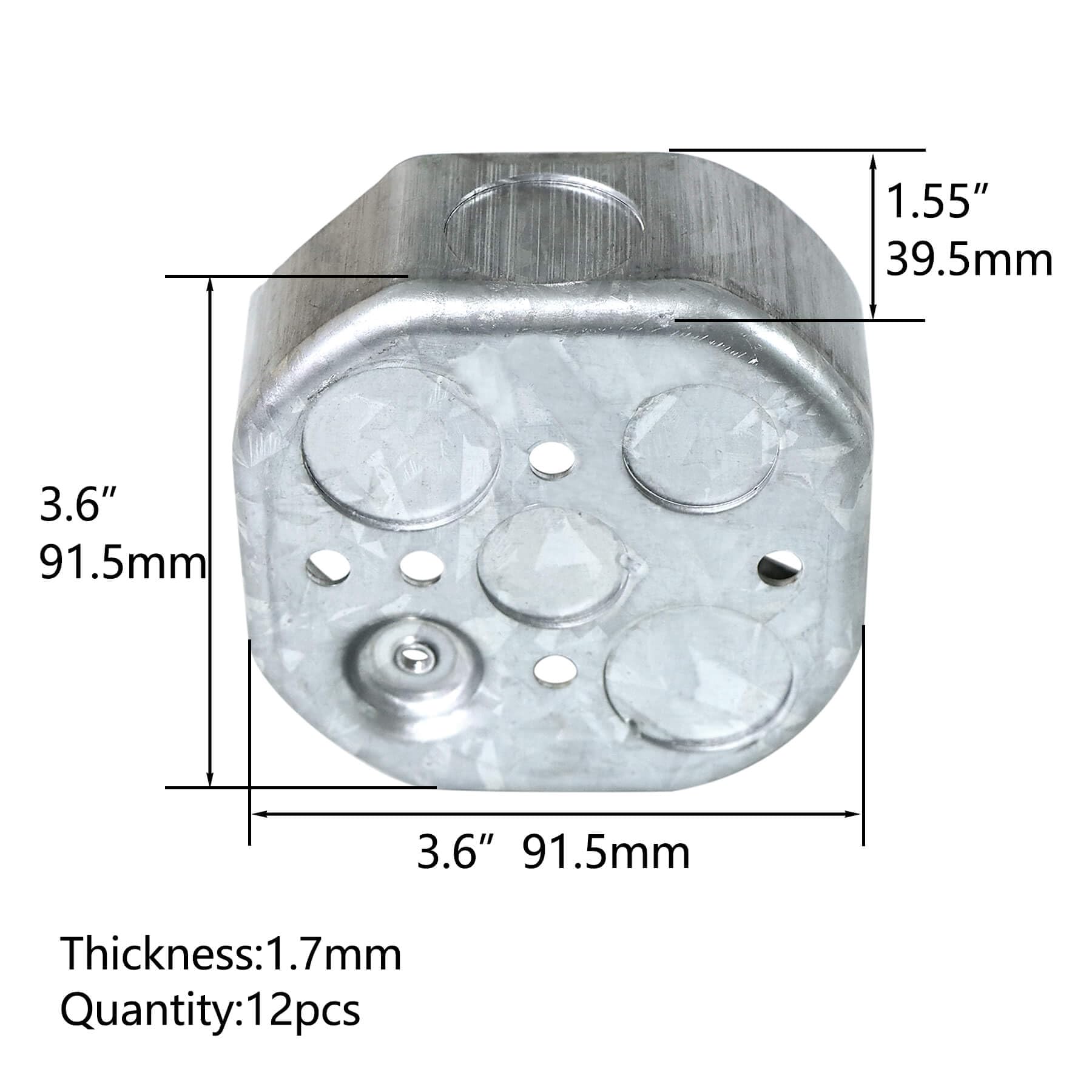 Snapklik.com : 12 Packs Octagon Electrical Box, Raised Ground 1-1/2 ...