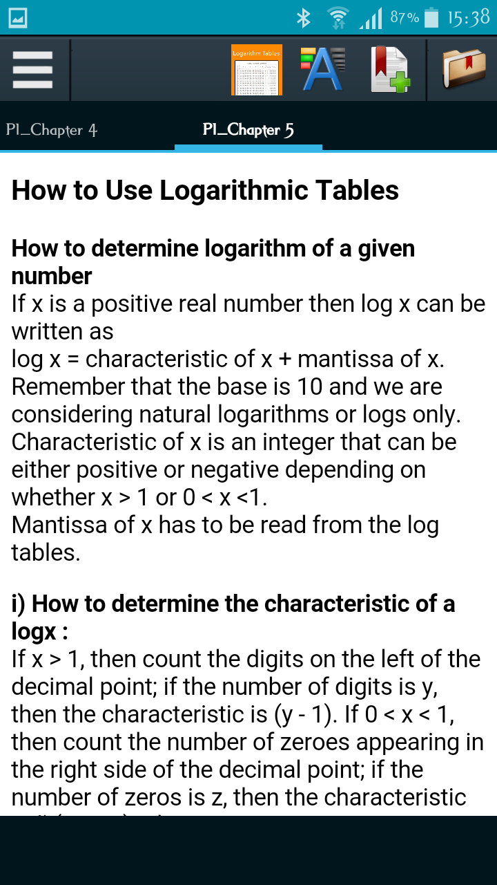Logarithm Tables - App on Amazon Appstore