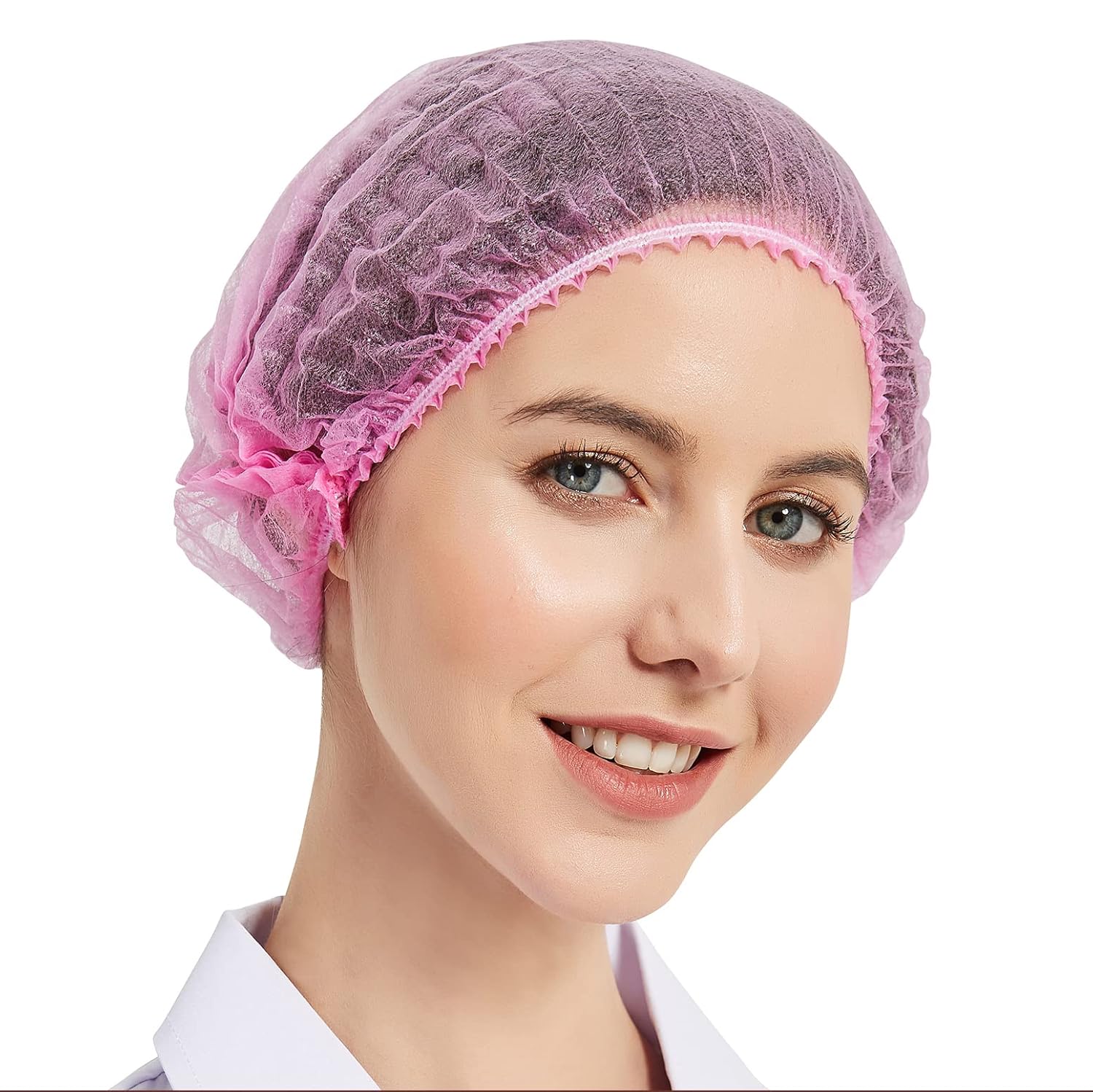 ProtectX 100-Pack Pink Disposable Hair Nets, Elastic Nepal | Ubuy