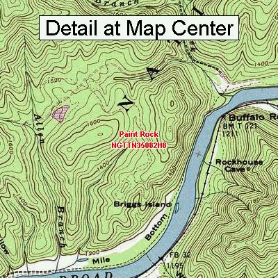 Amazon.com : USGS Topographic Quadrangle Map - Paint Rock, Tennessee ...