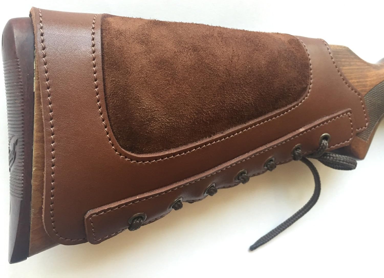 Real Leather Rifle Ammo Cartridge Buttstock Holder Cover Cheek Rest ...