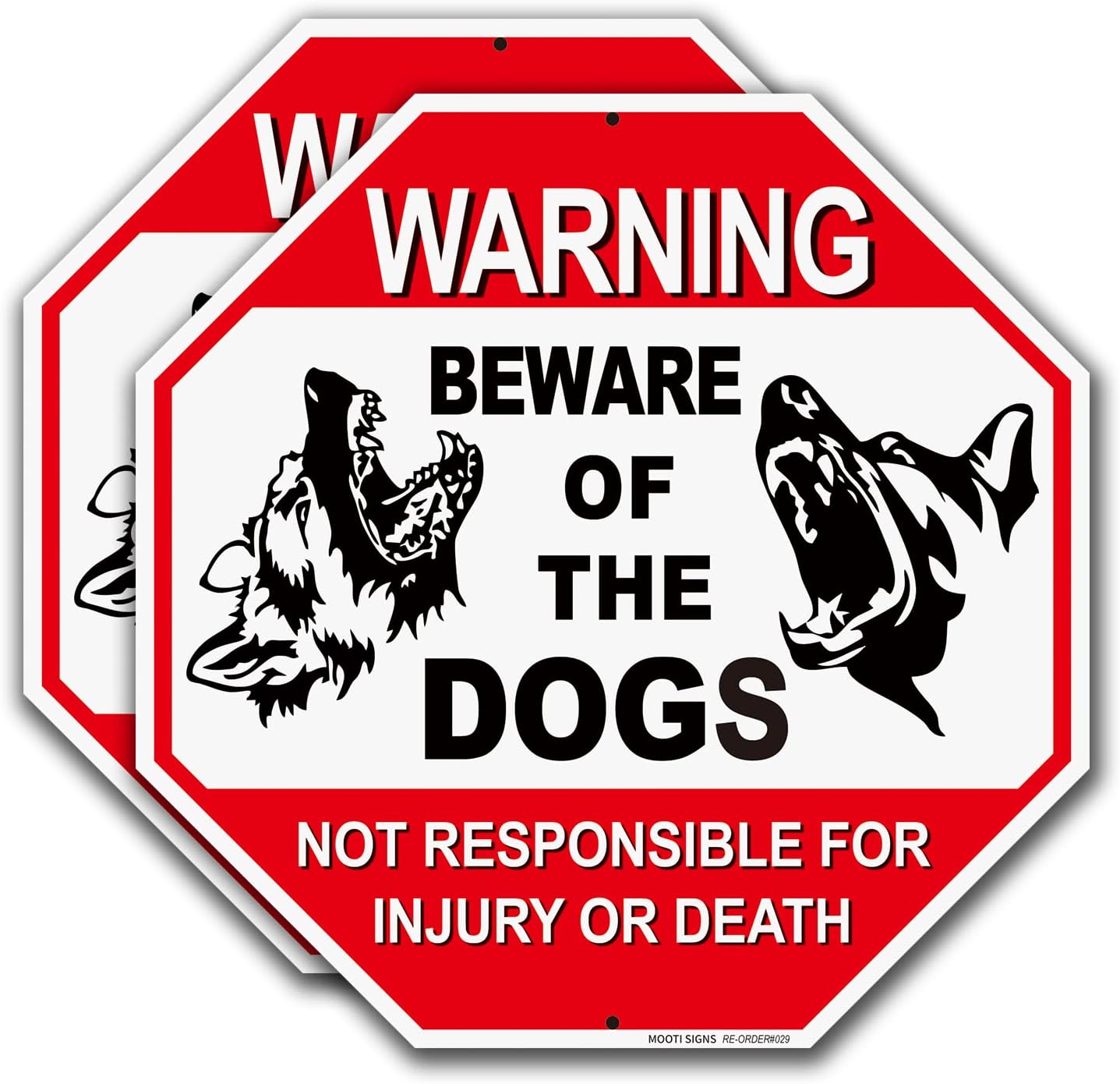 Amazon.com: Beware of Dog Sign, Large 7 x 10 Inch Warning Dog Sign ...