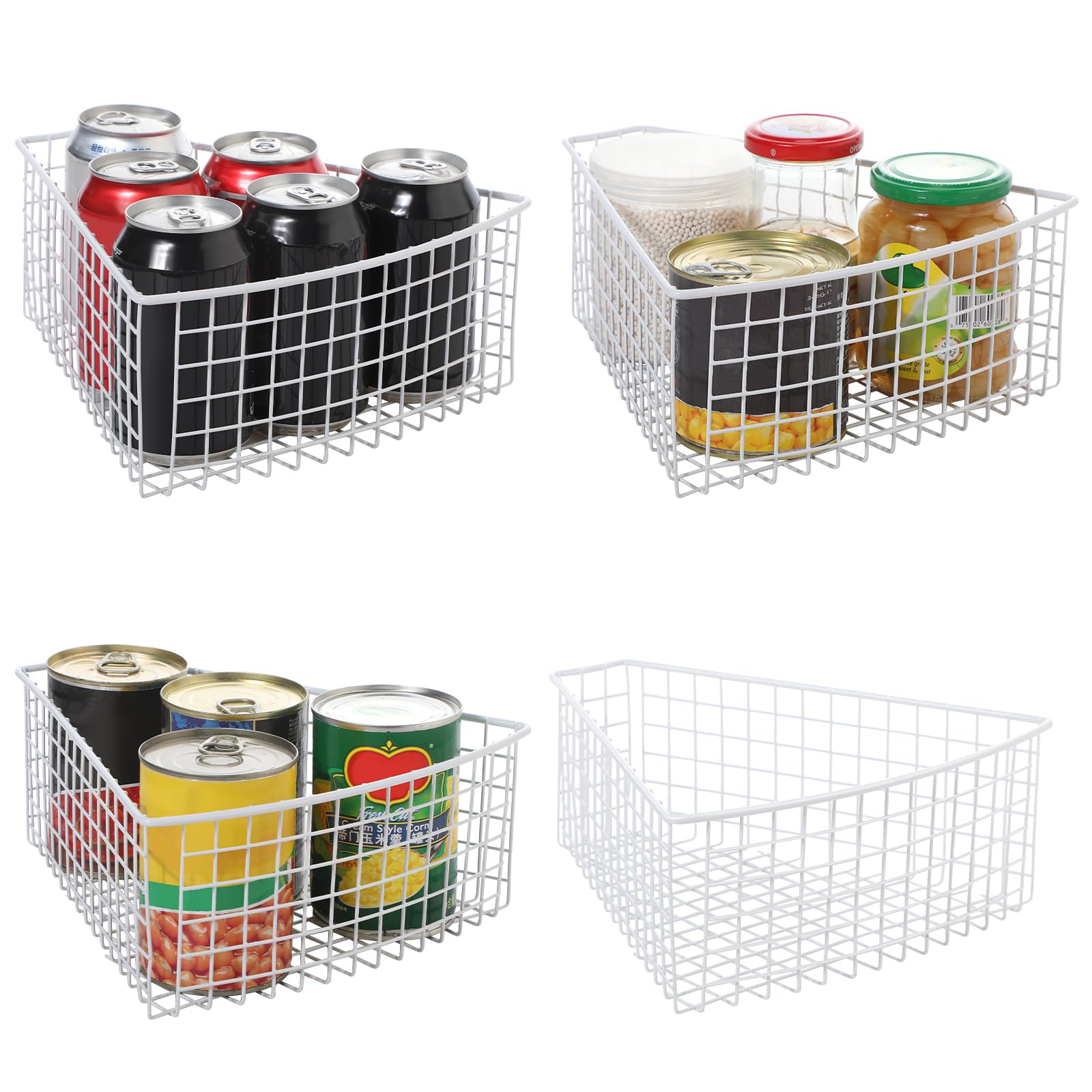 Blulu 4 Pcs Lazy Susan Organizer Basket for 26"-27" Diameter Turntable ...