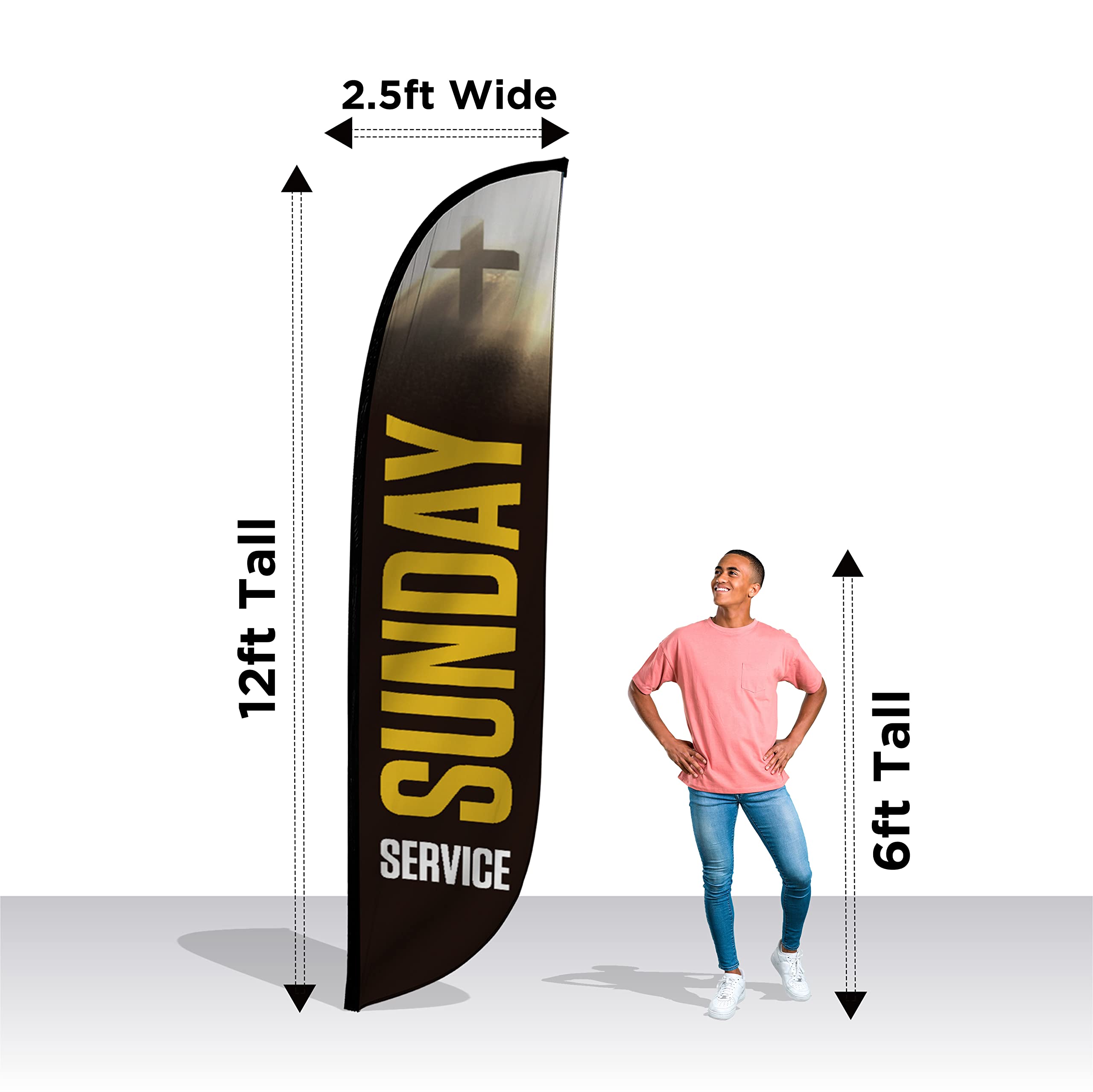 Roadside Banner Frame With Two Graphics Church Banners Church Banners