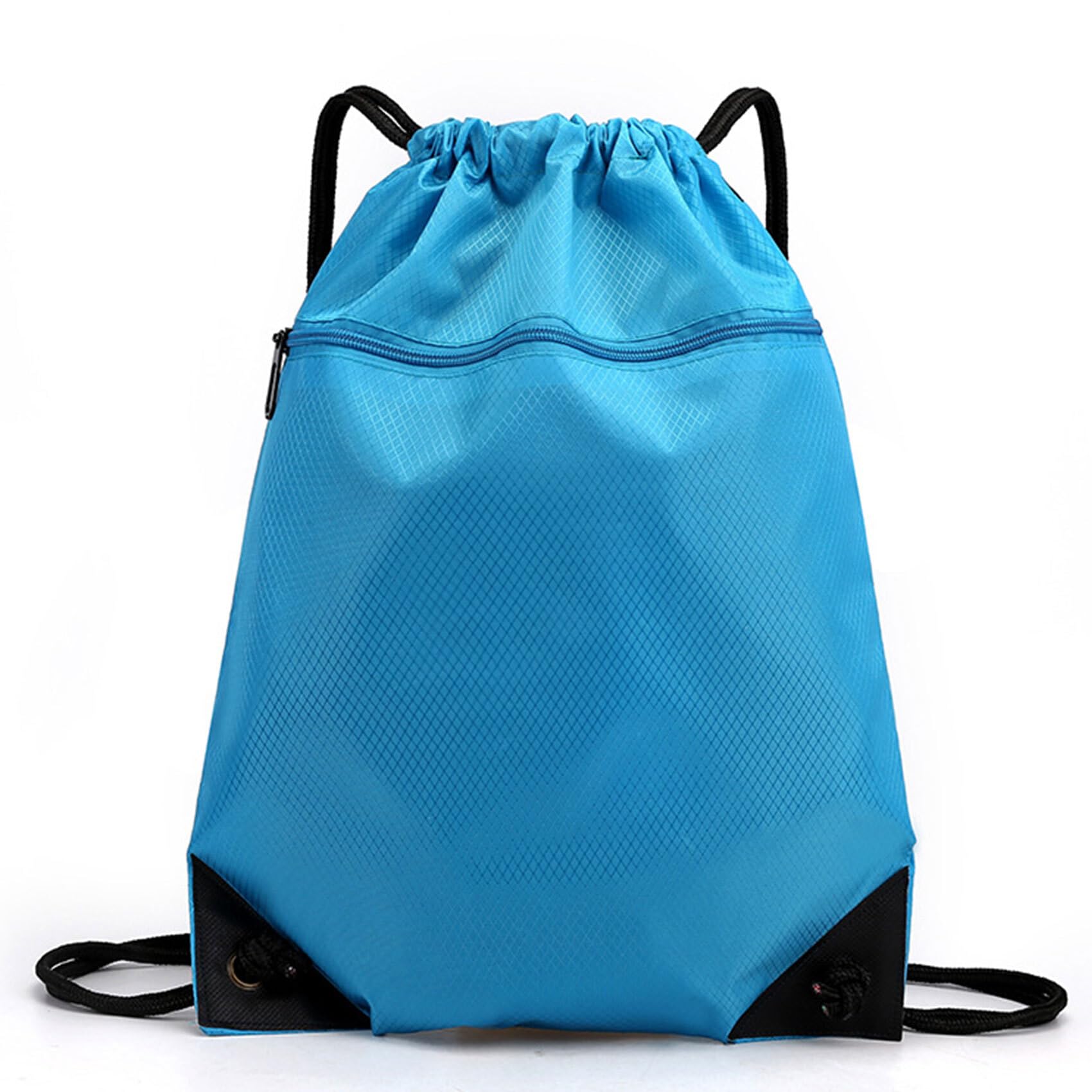 Amazon.com | ZOBAYOP Adult Drawstring Backpack with Zipper Draw String ...