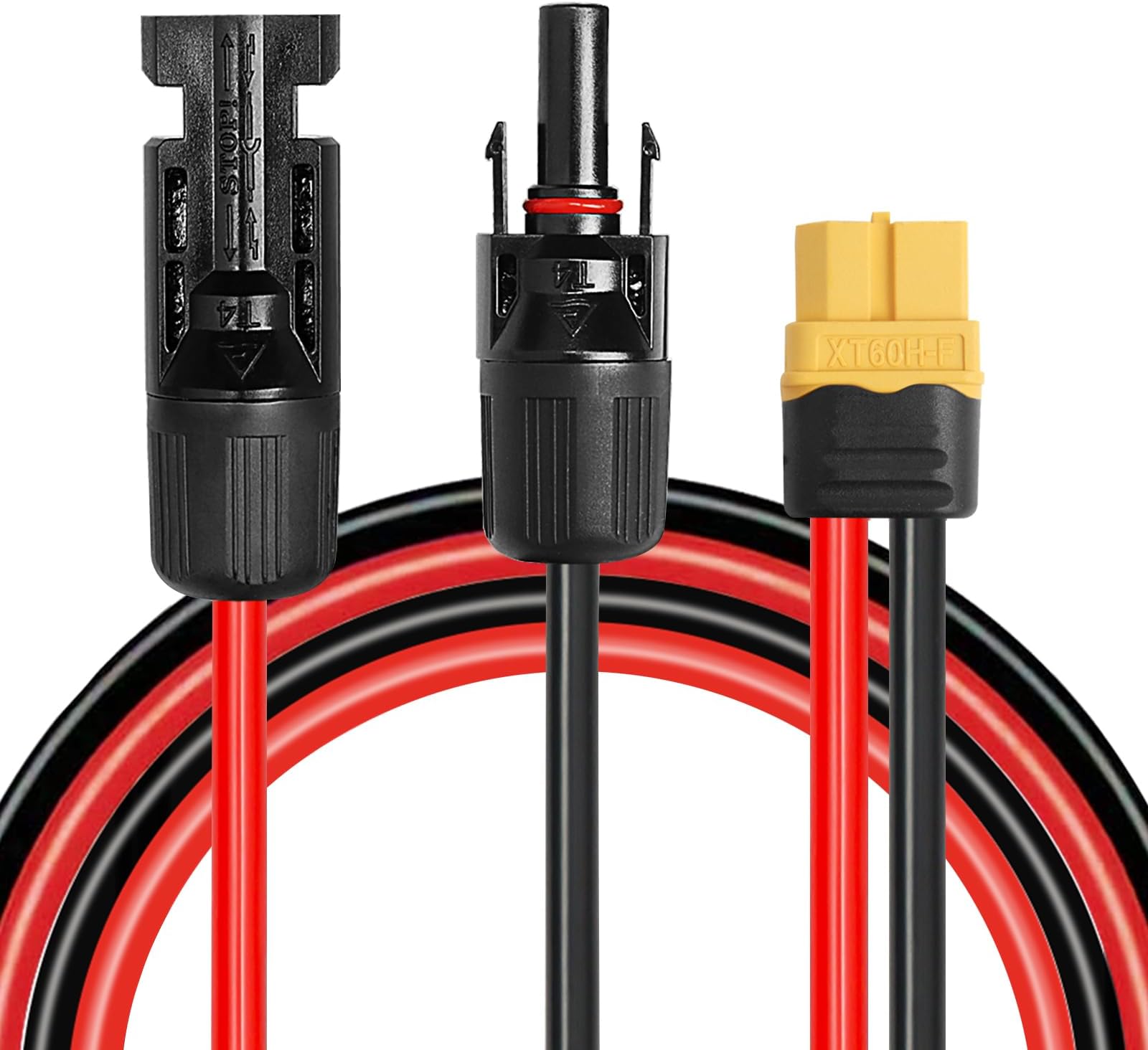 Amazon.com: MOOKEERF Solar to XT60 Extension Cable 10AWG 2FT Solar ...