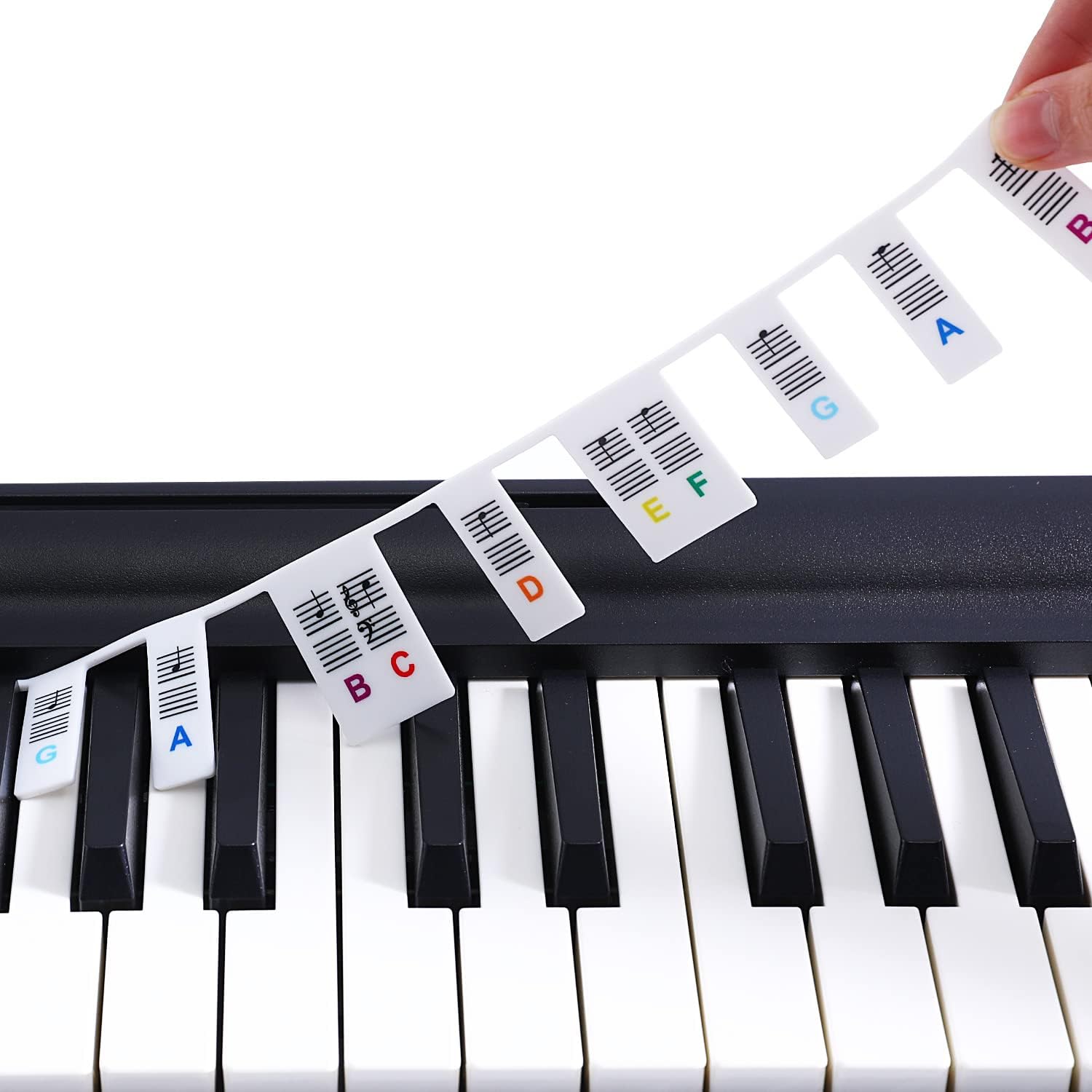 Fansjoy Piano Key Notes Guide for Beginners, [No Need Stick] Removable ...