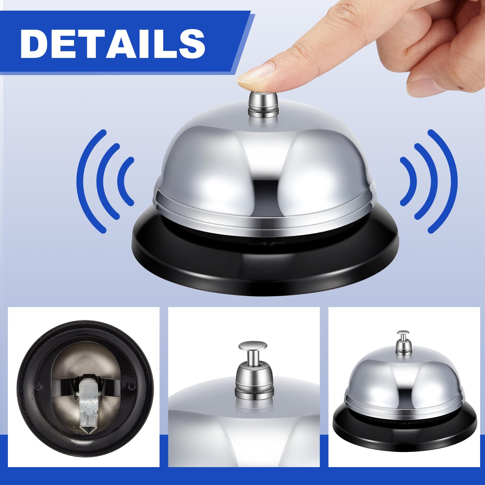 Snapklik.com : Desk Bell For Service And Please Ring Sign 2" X 8 ...