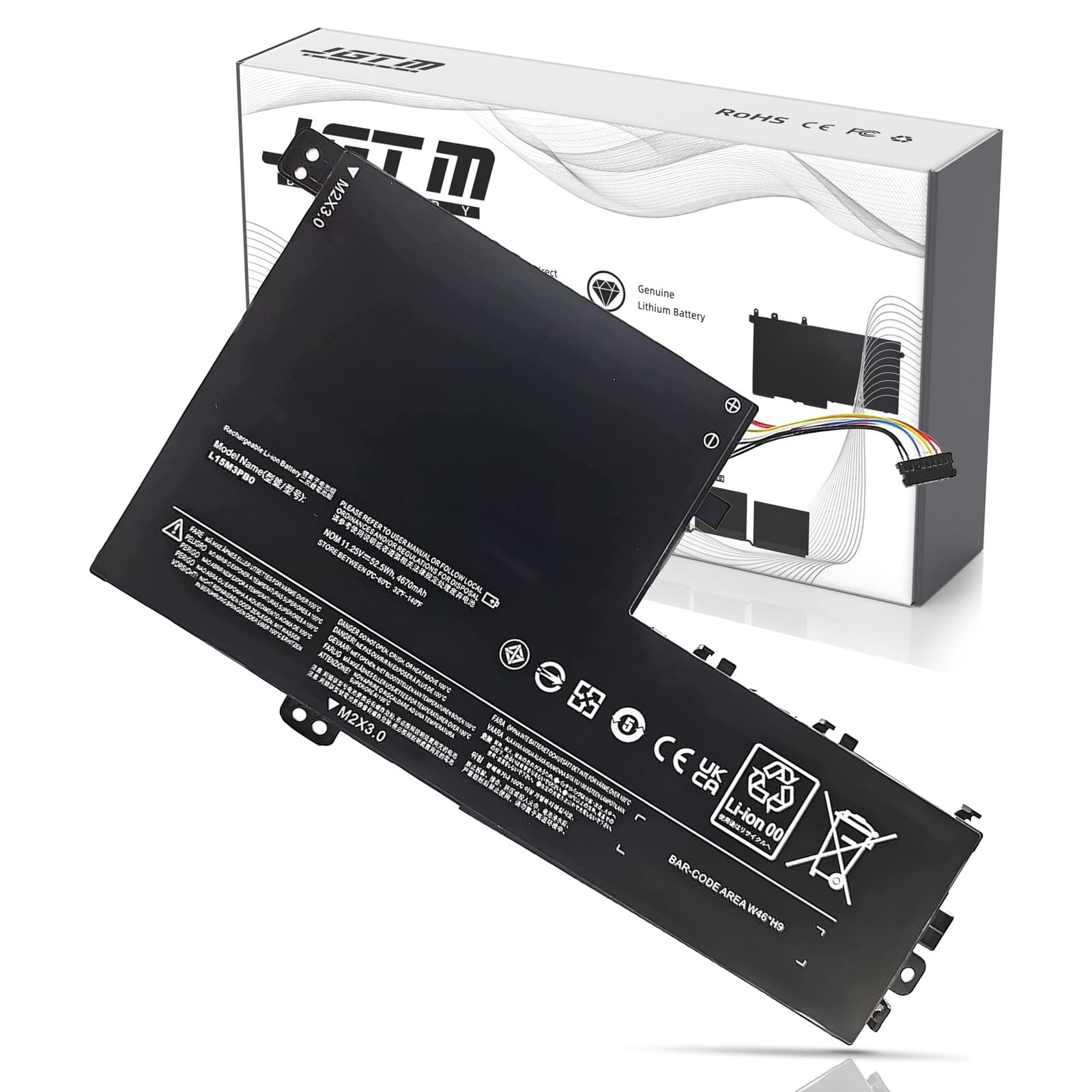 Amazon.com: JGTM L15M3PB0 Laptop Battery for Lenovo Edge 2-1580 Flex 3 ...