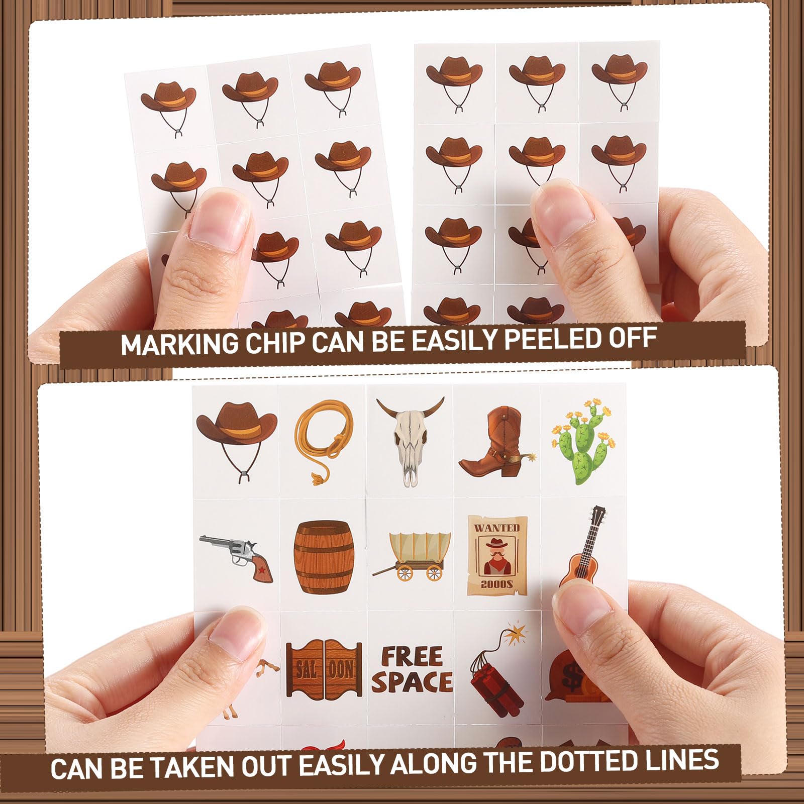 Snapklik.com : Cowboy Bingo Game Set Bingo Cards For 24 Players Wild ...