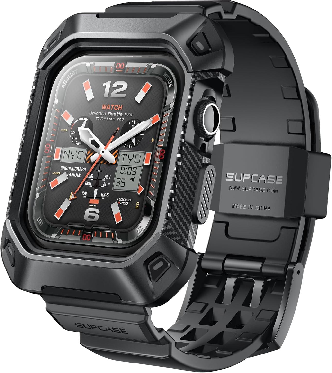 Amazon.co.jp: SUPCASE Apple watch 10 46mm ケース 保護カバー バンド付き一体型 軍事規格保護 バンパー 調節可能ストラップバンド付き アップルウォッチ ...