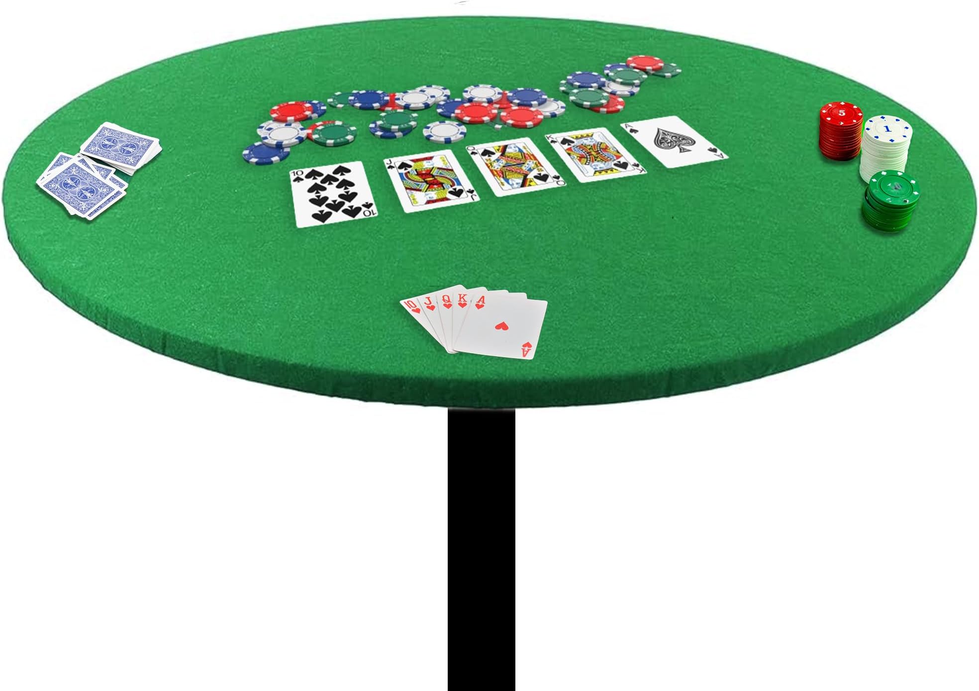 Amazon.com: Felt Card Poker Table Cover 36-42 inches Green Stretch ...