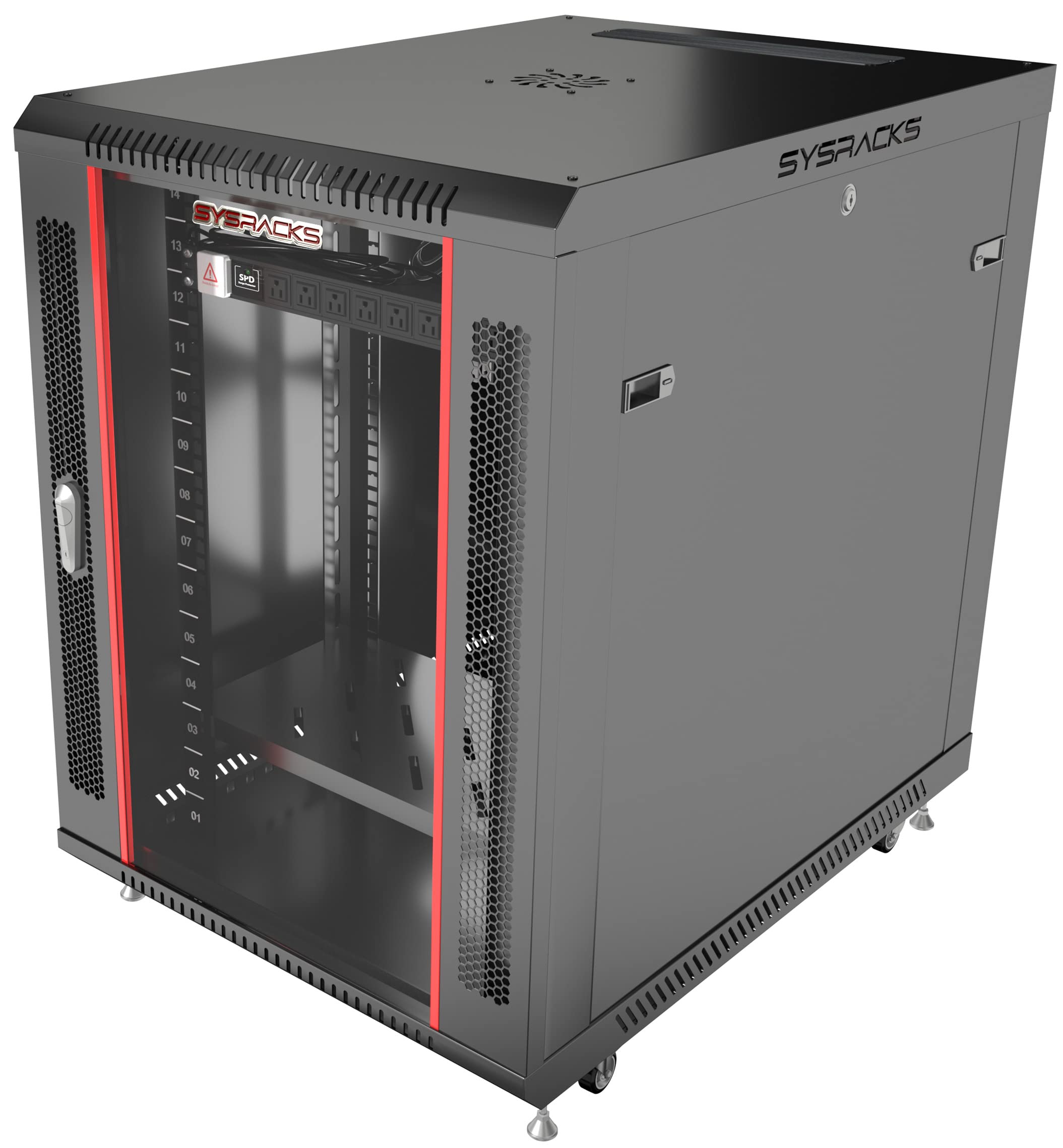 Buy Sysracks 15U Server Rack Cabinet Under Desk Locking Data Enclosure
