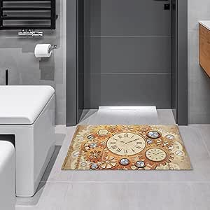 Amazon.com: Brebasf Rustic Metal Antique Clock Rug Bedroom Living Room ...